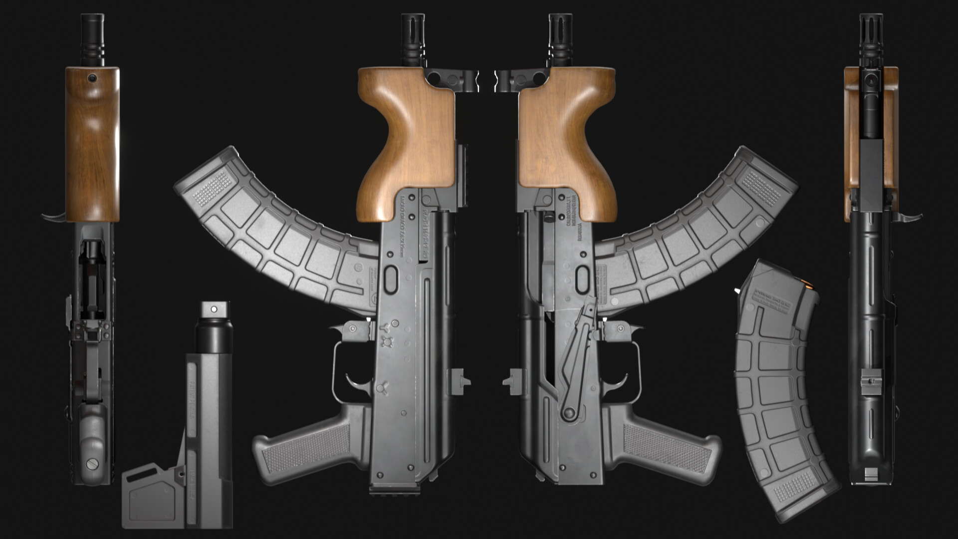 Hao Liu - Curgir Arms - Micro Draco AK Pistol with Shockwave Blade ...