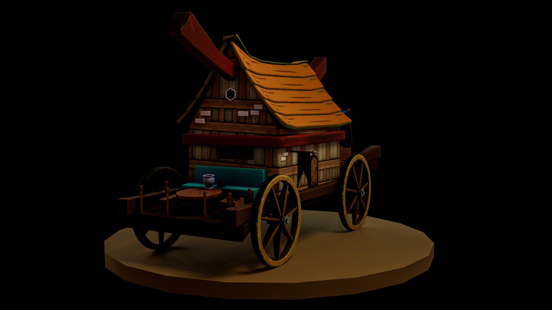 ArtStation - stylised cart house