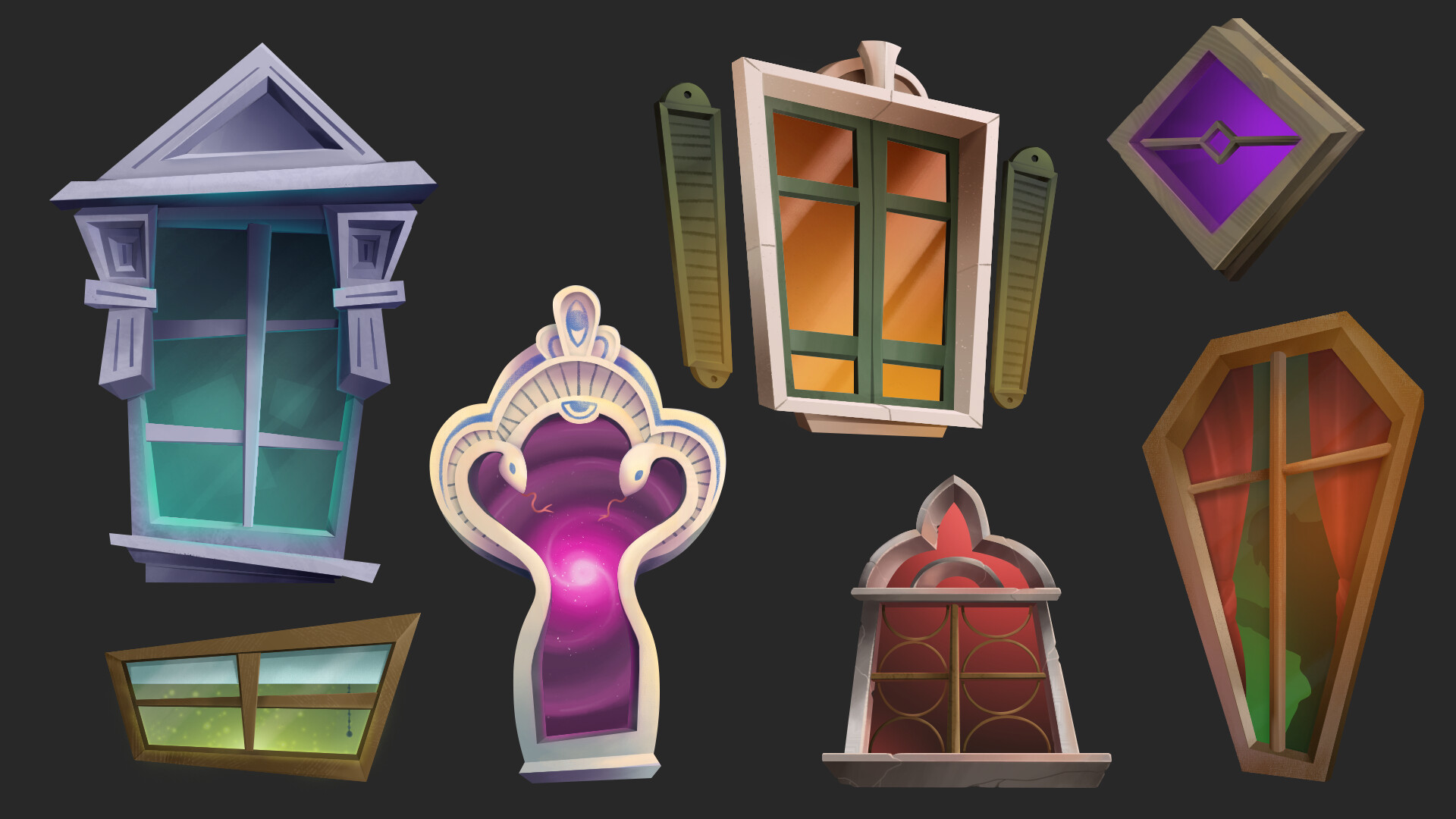 ArtStation - STRANGE WINDOWS - PAINTING PRACTICE