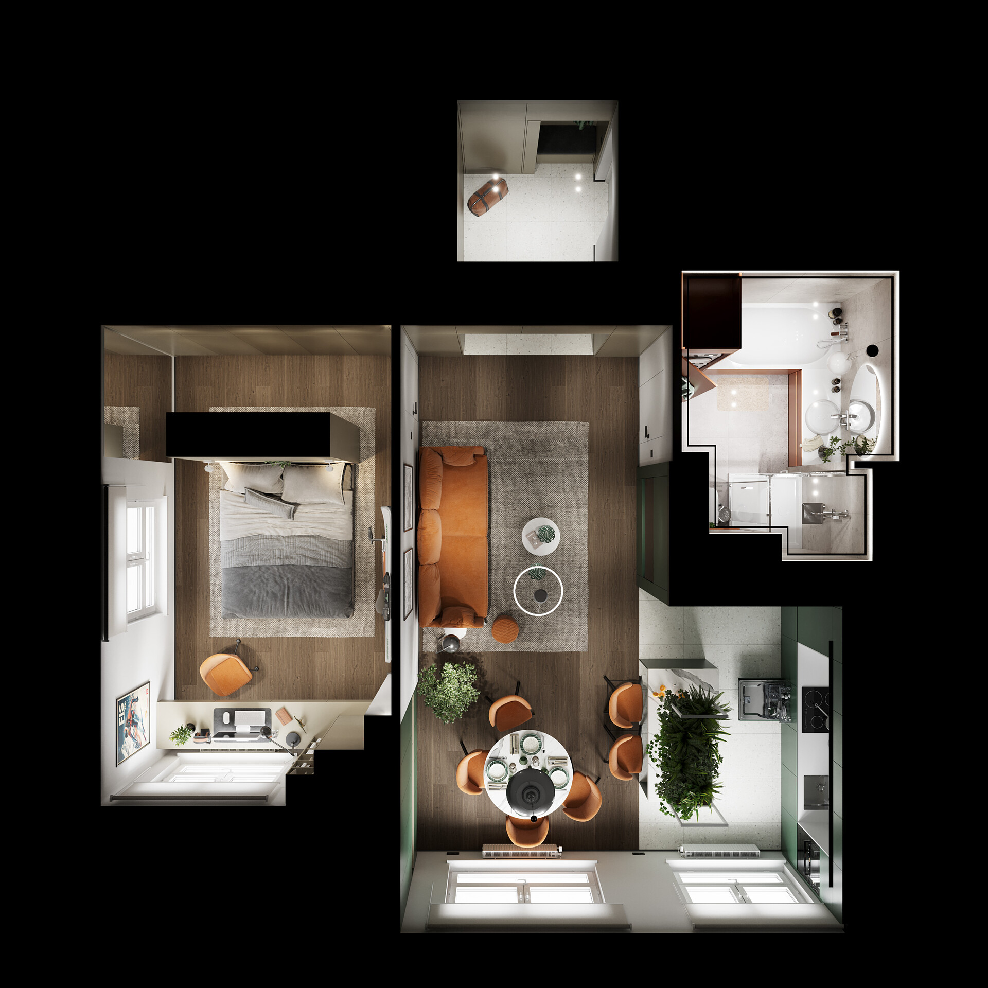 Evermotion Studio - Minimalist apartment scene - Archinteriors vol. 68