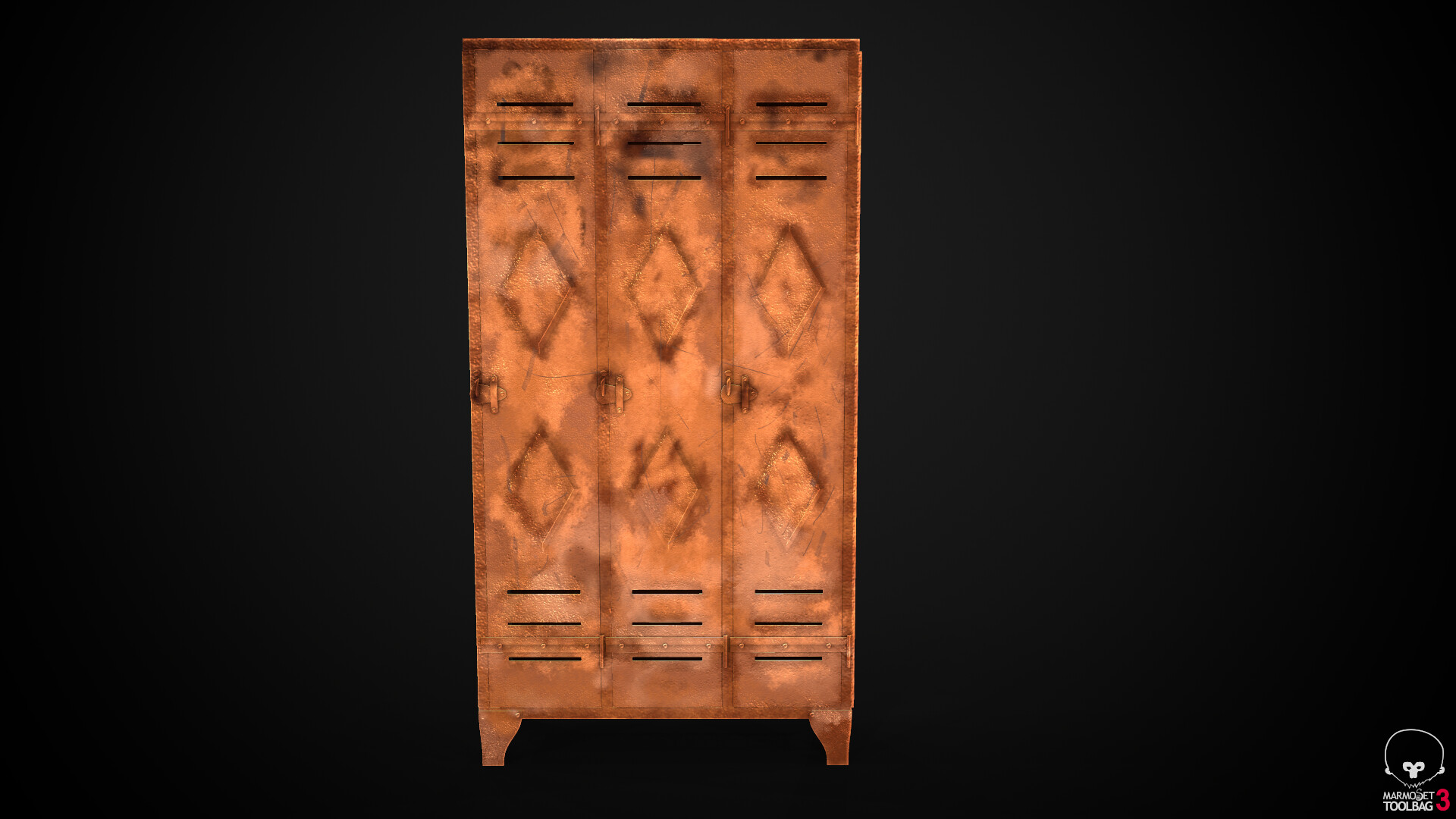 ArtStation - Rusted Industrial Locker – Game-Ready Asset