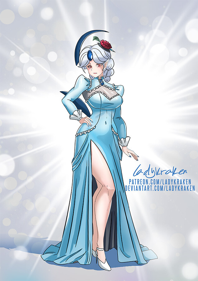 ArtStation - Nene The Absol Pokegirl NightDress - Commissions OPEN