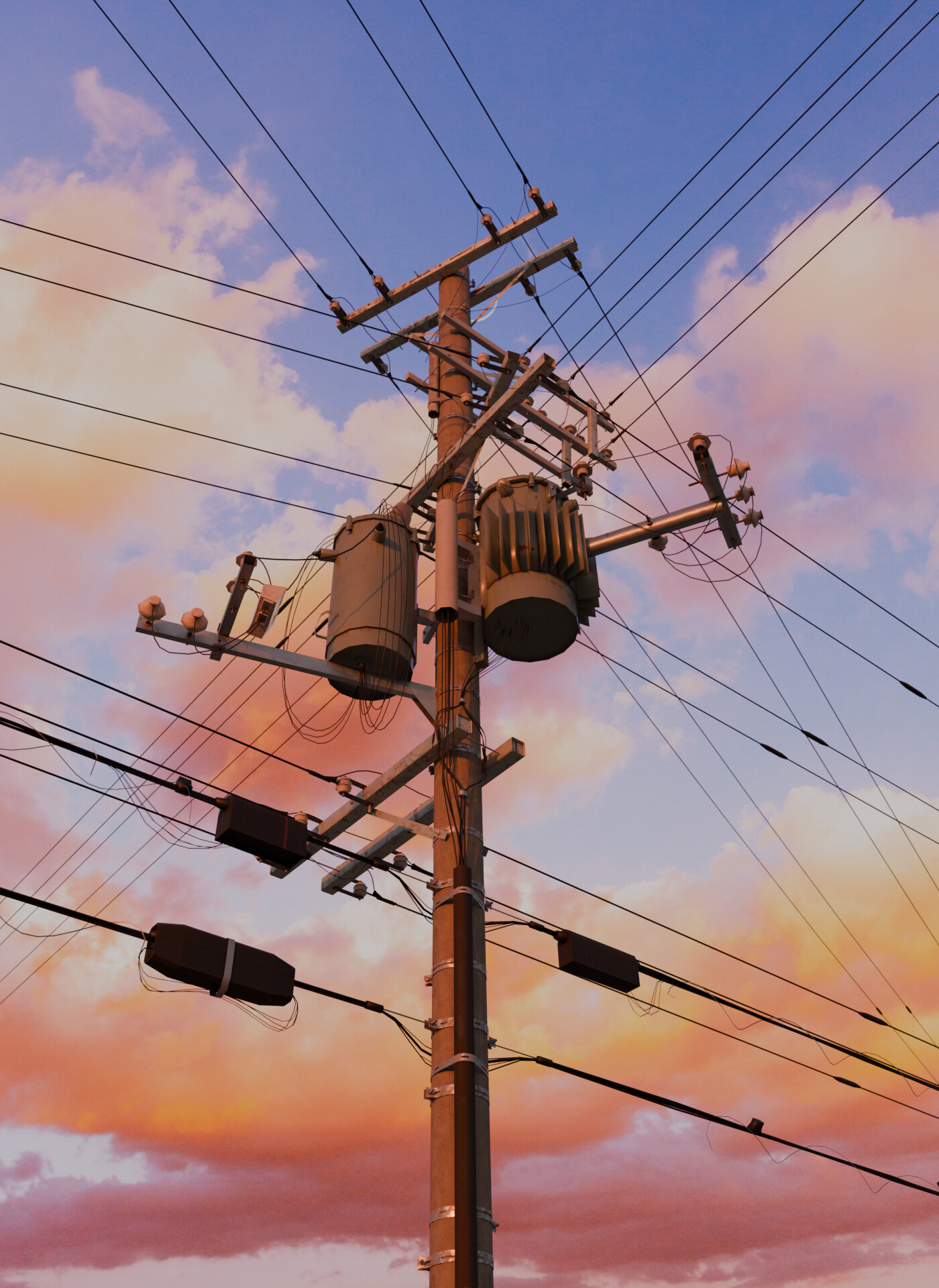 Sándor Bálint Bátori - Japanese Urban Utility Pole – Modular 3D Asset