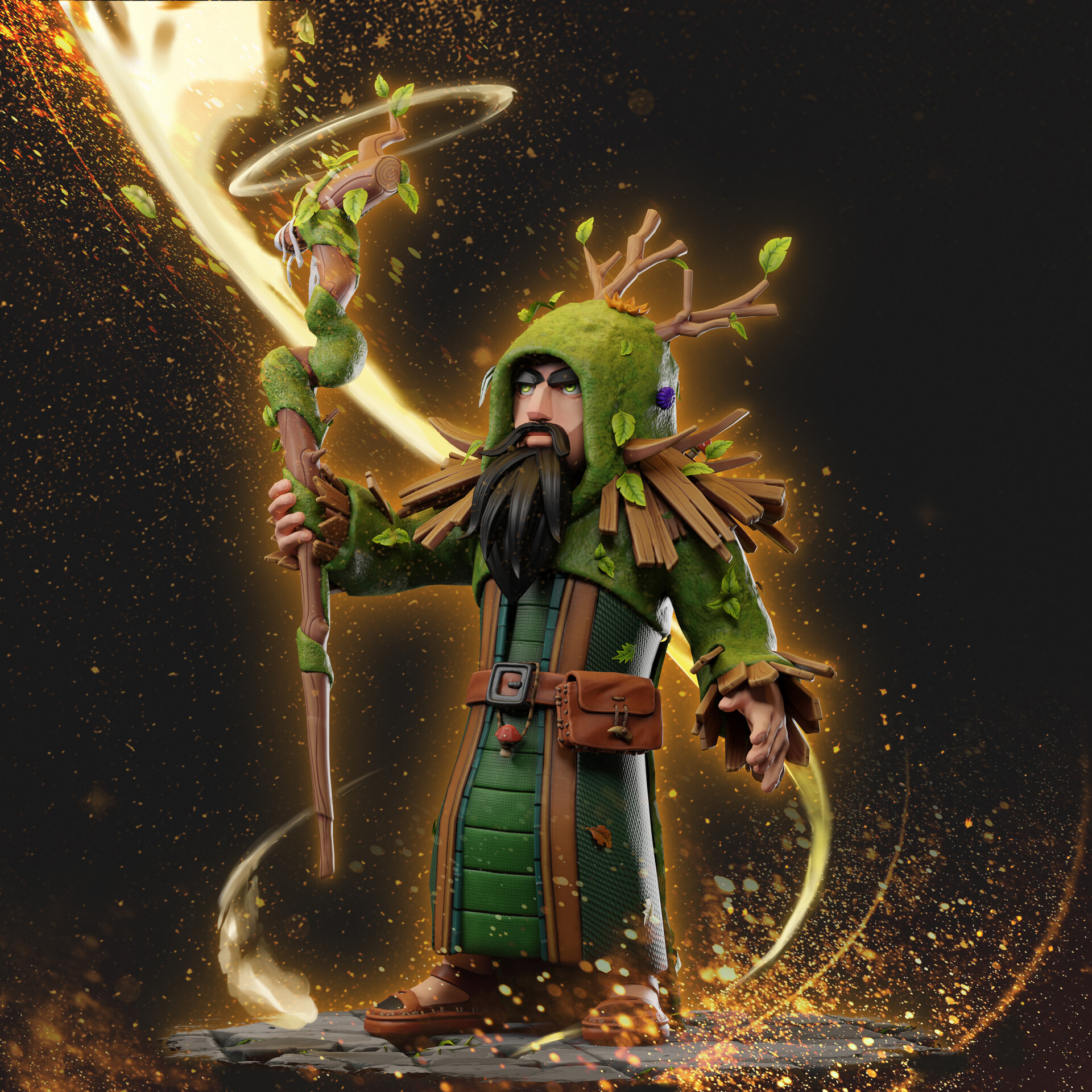 Anton Bobkov - The Druid-3D Character