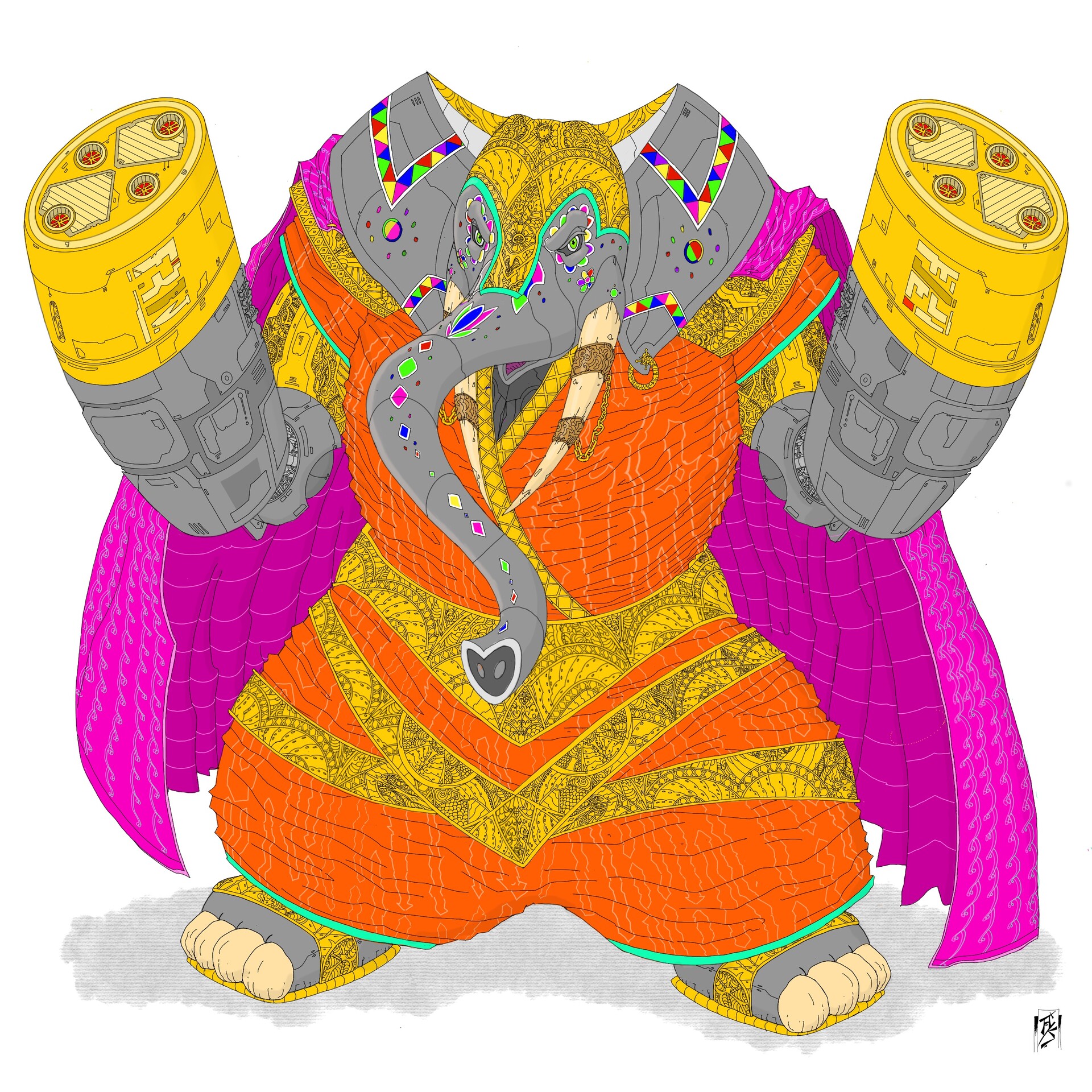 ArtStation - Octagon Gun Elephant