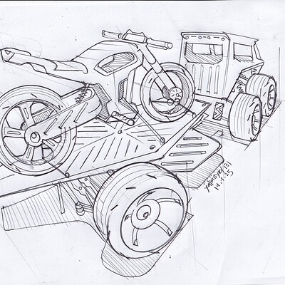 how to draw flame kaiser bike