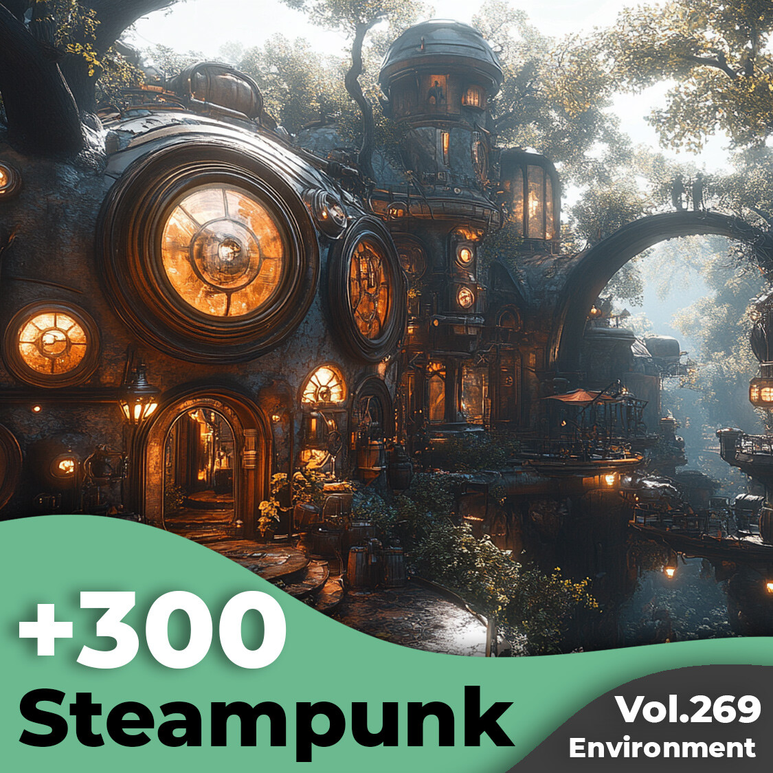 ArtStation - +300 Steampunk Environment Concept (4k)