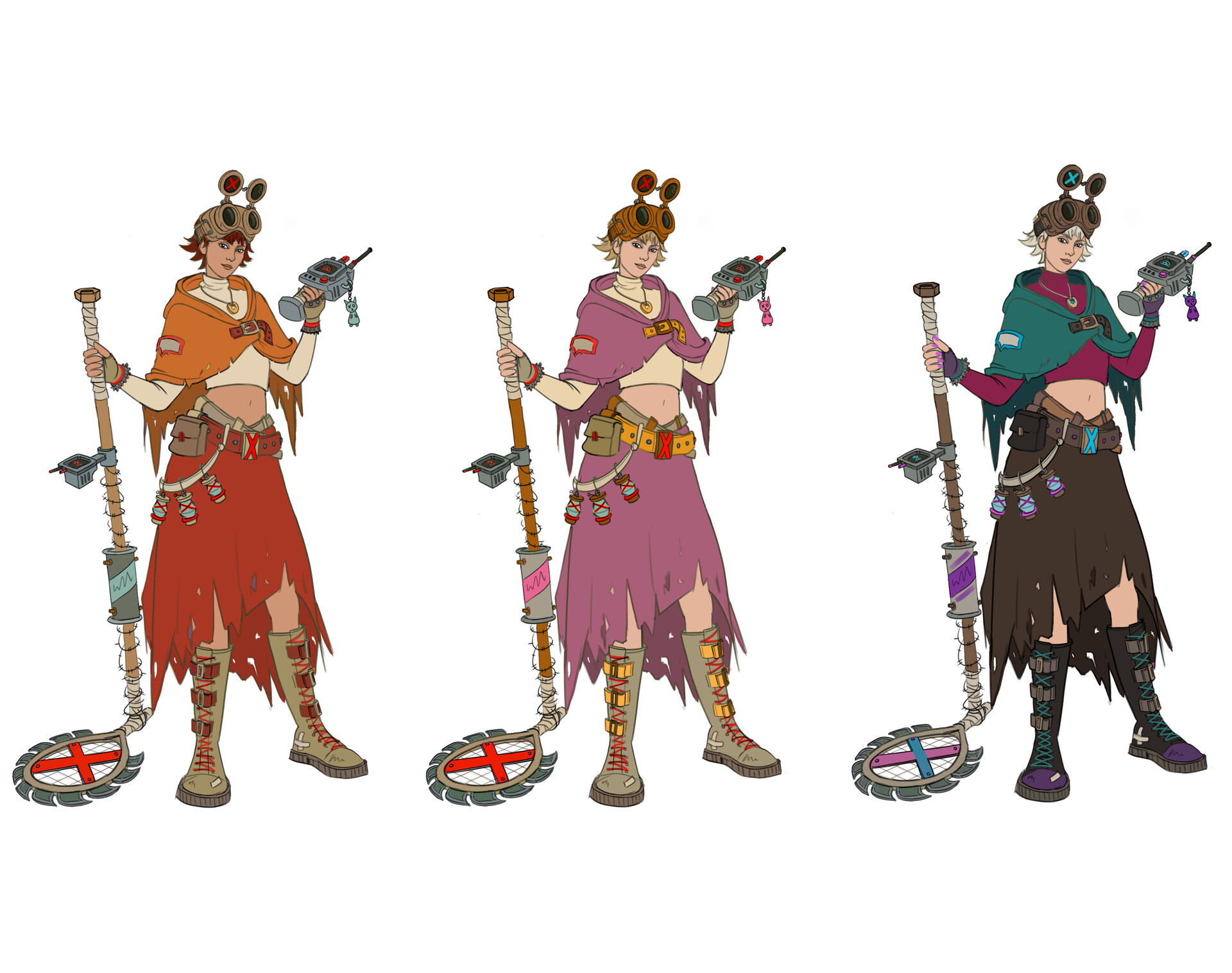 Emma Stollwerk Portfolio- Concept Artist - Wasteland Scrap Hunter