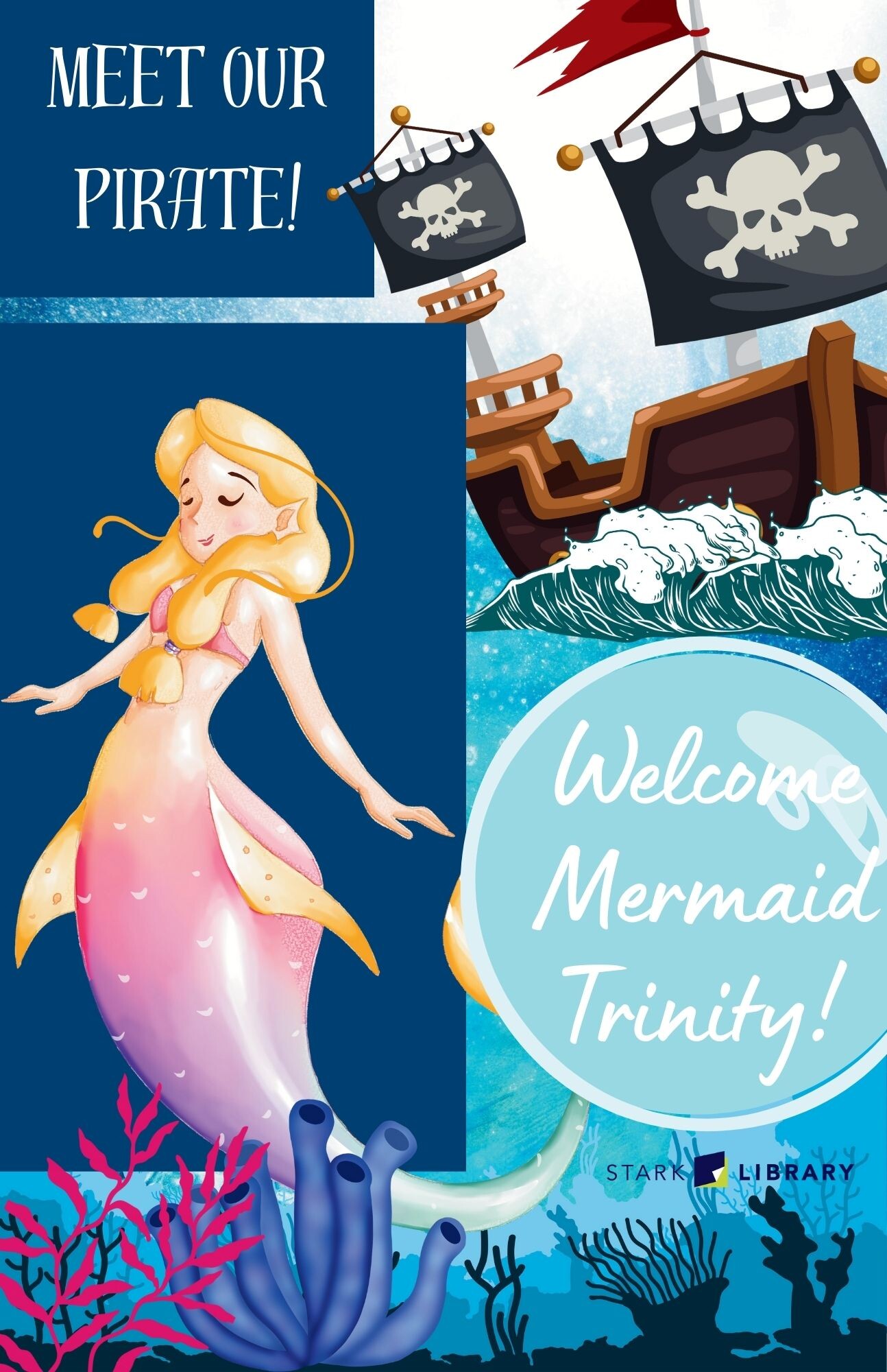 ArtStation - Canva Poster Mermaid Trinity and Pirate - 2024