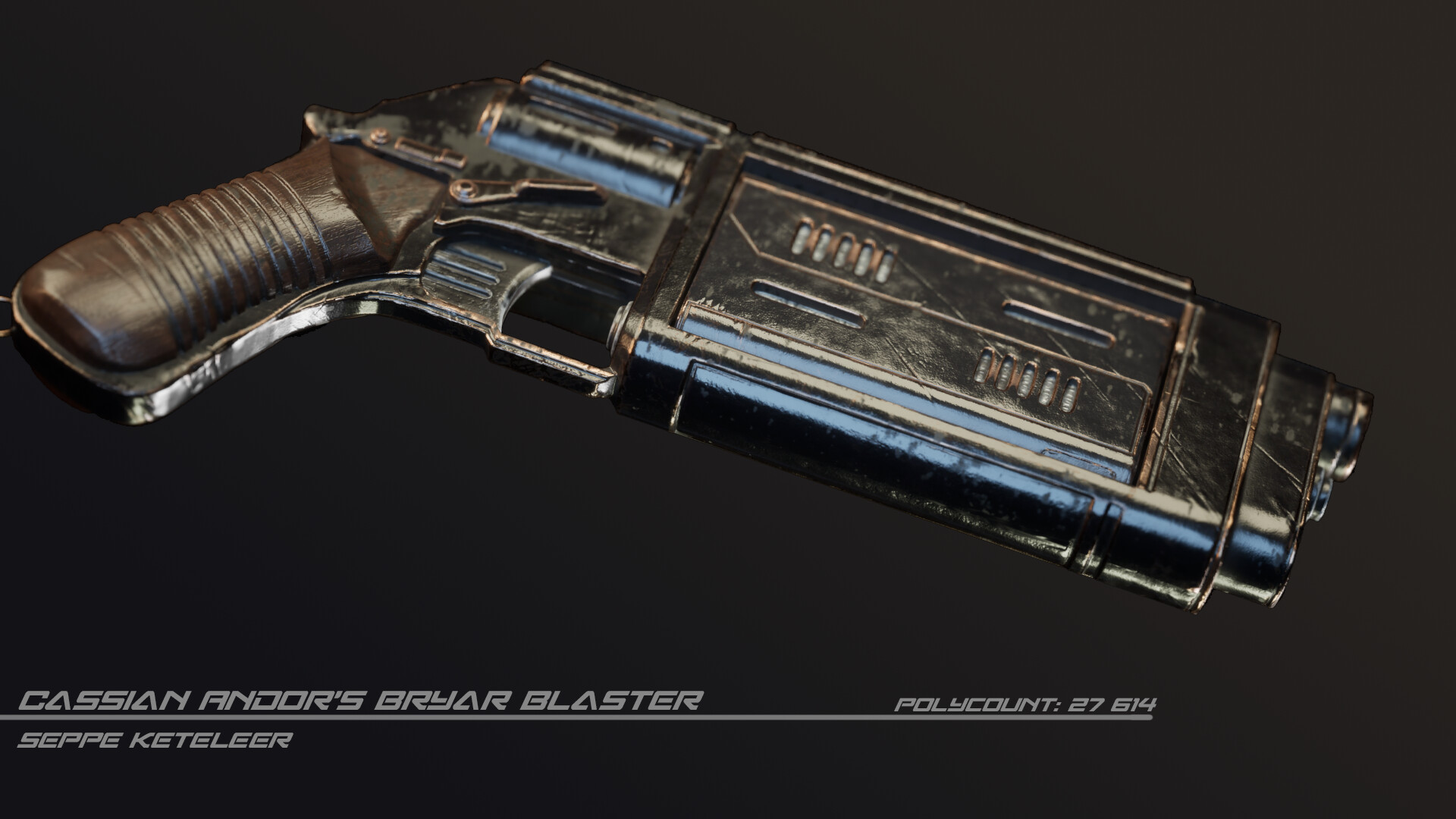 ArtStation - Cassian Andor's Bryar Blaster