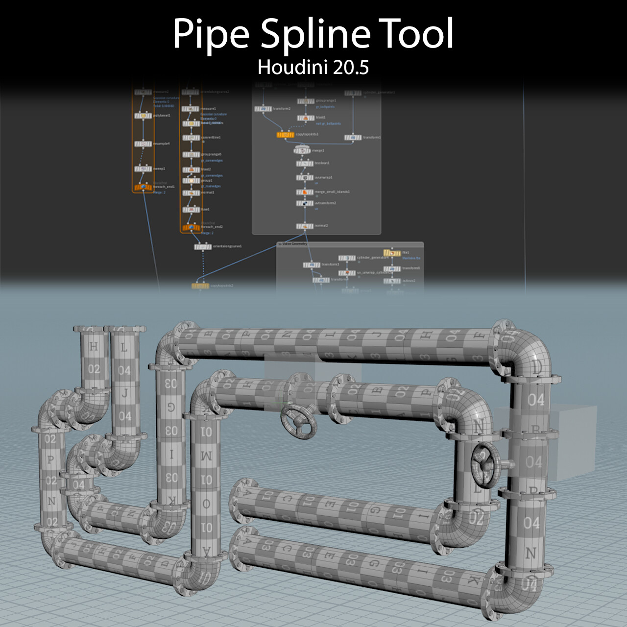 Amiko Howell - Houdini Pipe Spline Tool for UE5