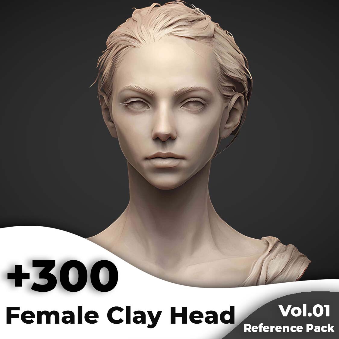 ArtStation - +300 Female Clay Head Sculpt Reference Images(4k)