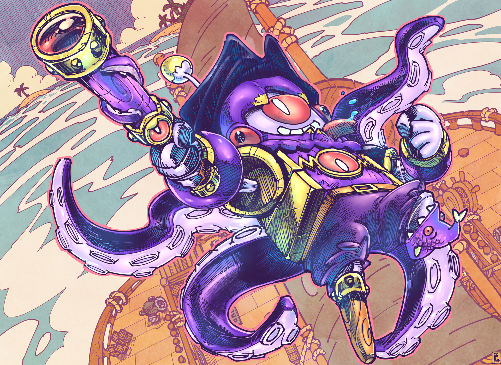 ArtStation - Supercell MAKE Campaign - Sea Monster Surge