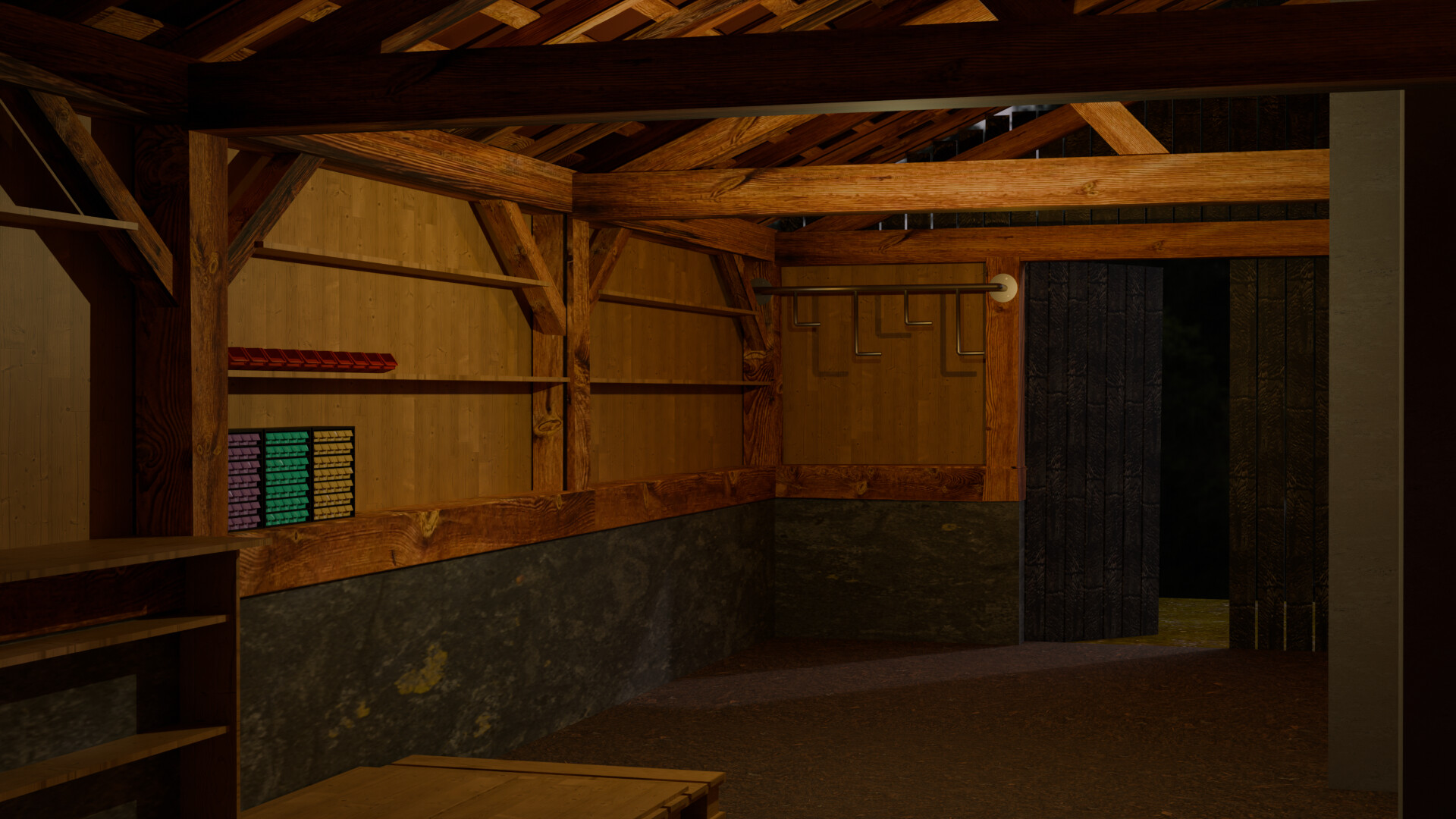 ArtStation - Modelisation 3D blender / barn frame