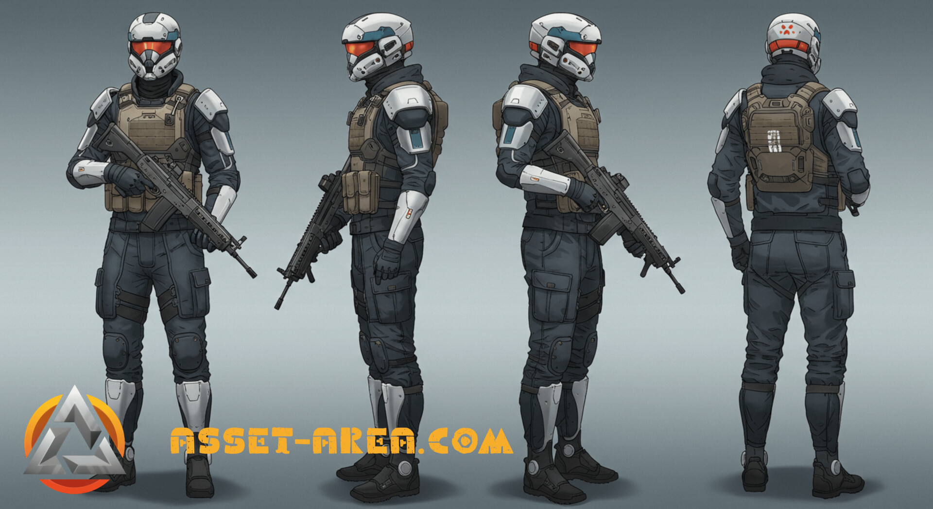 ArtStation - Xyphon Futuristic Soldier Design