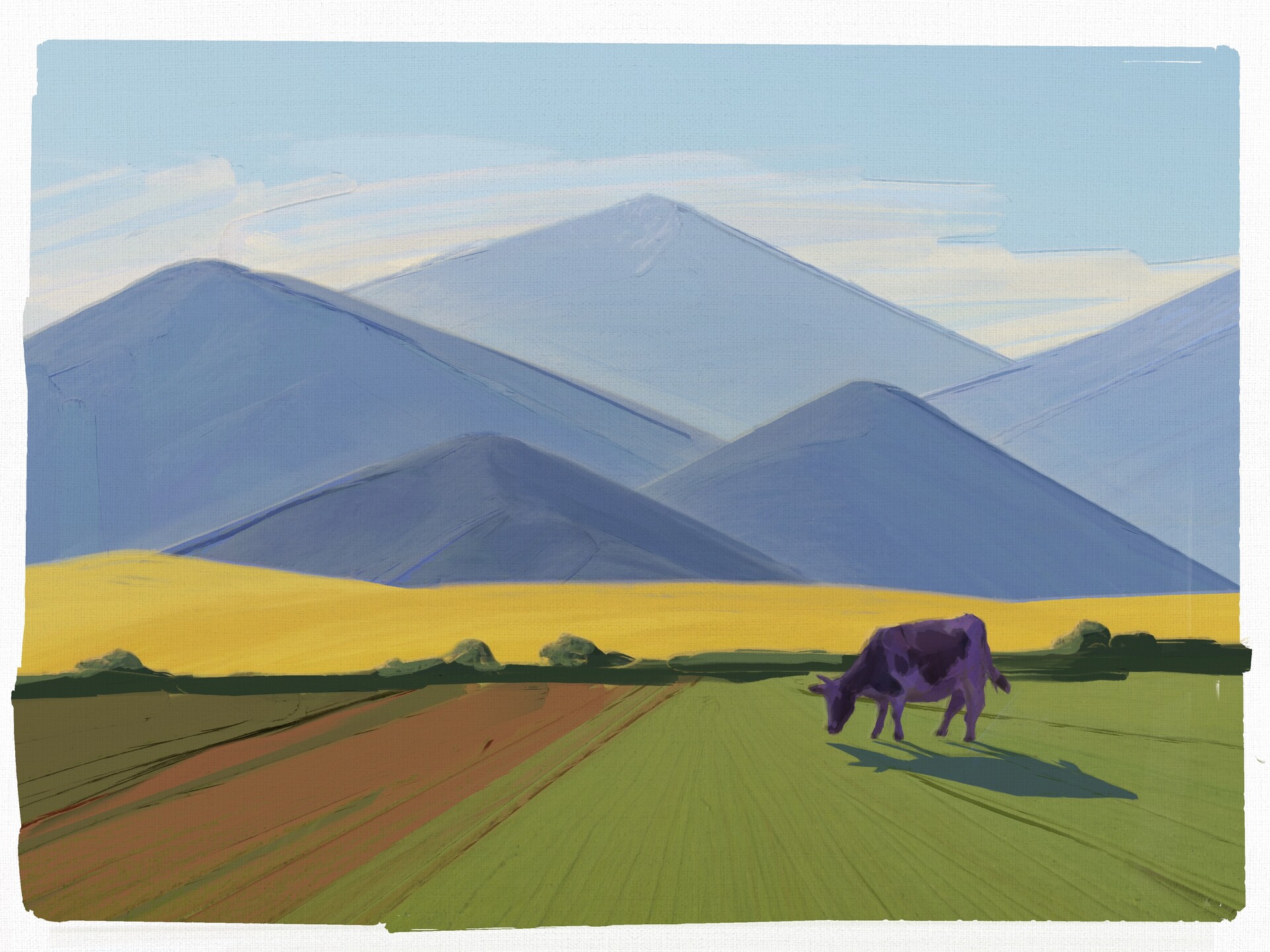 ArtStation - Where the Purple Cows Roam 🐄💜