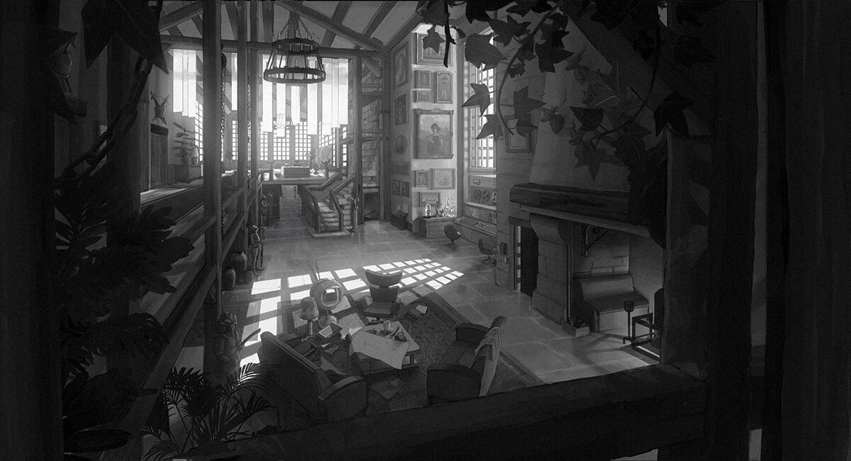 ArtStation - Concept Art Indoor Main Hall 3D Animation project