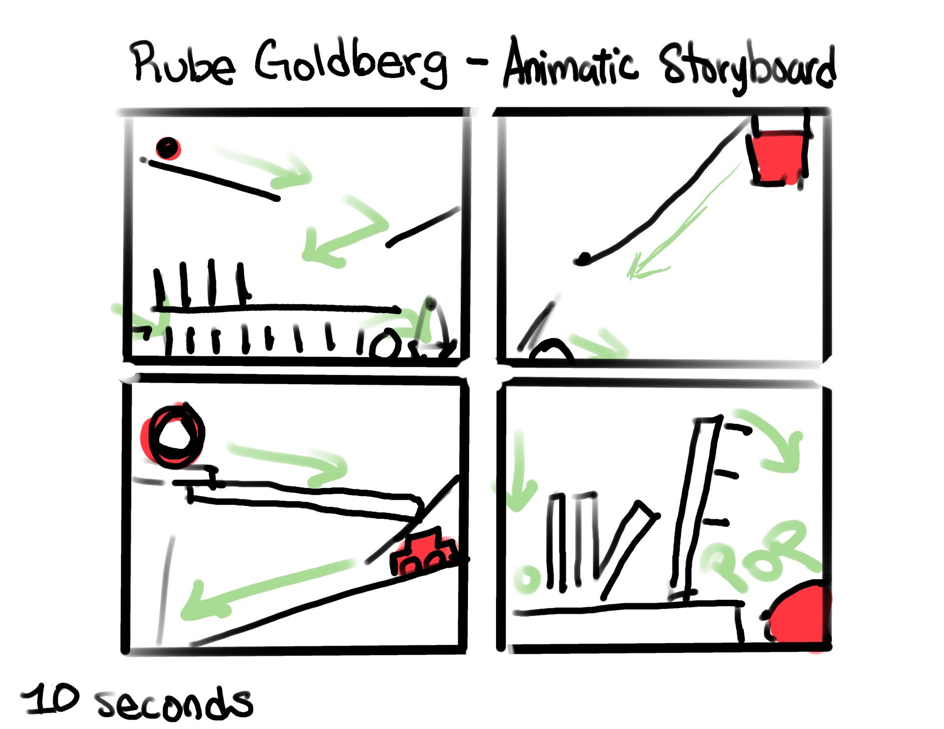 ArtStation - Popping the Balloon - Animatic Rube Goldberg