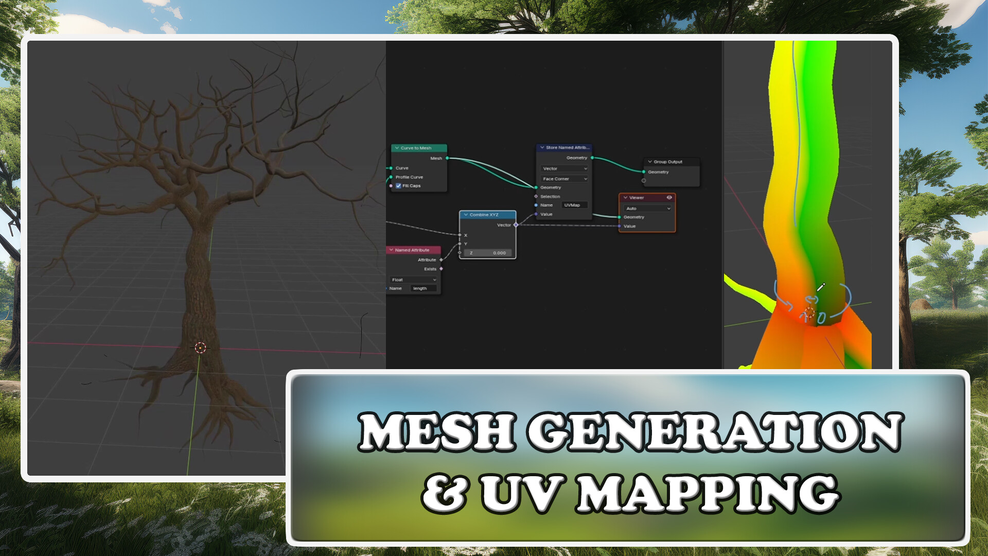 3D Tudor - 3D Trees with Blender Geometry Nodes