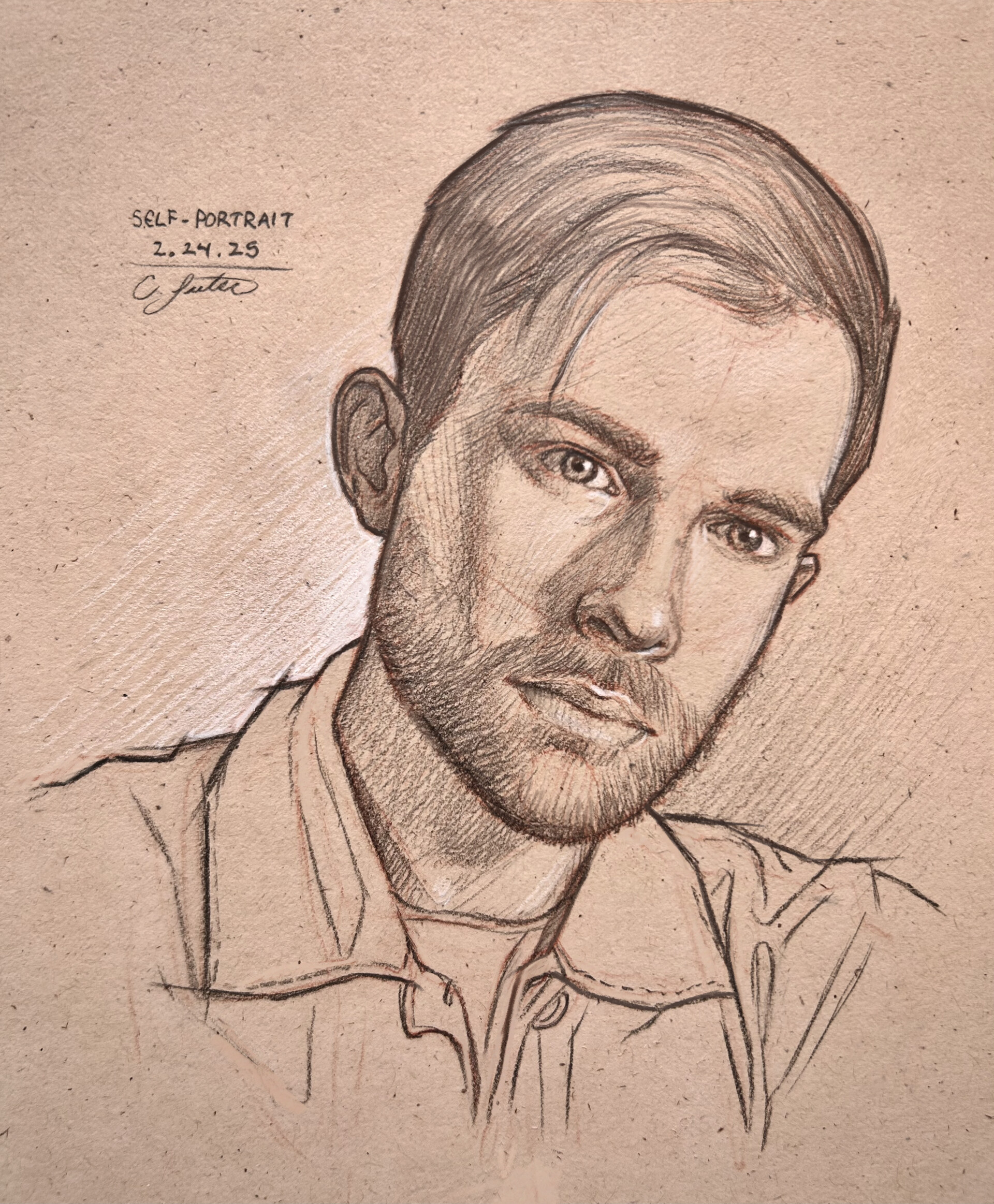 ArtStation - Self-Portrait Sketch