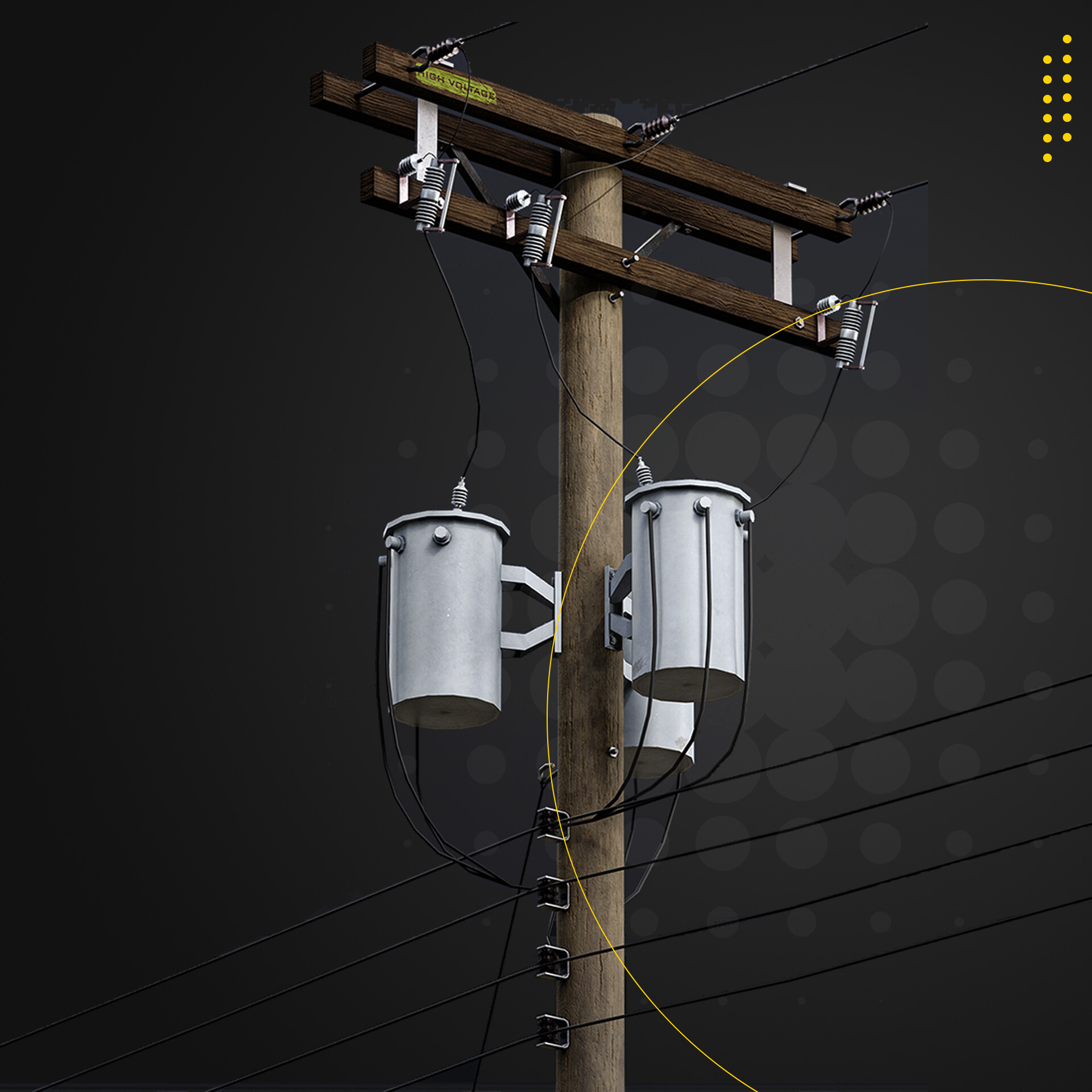 ArtStation - 20 Low Poly Utility Poles