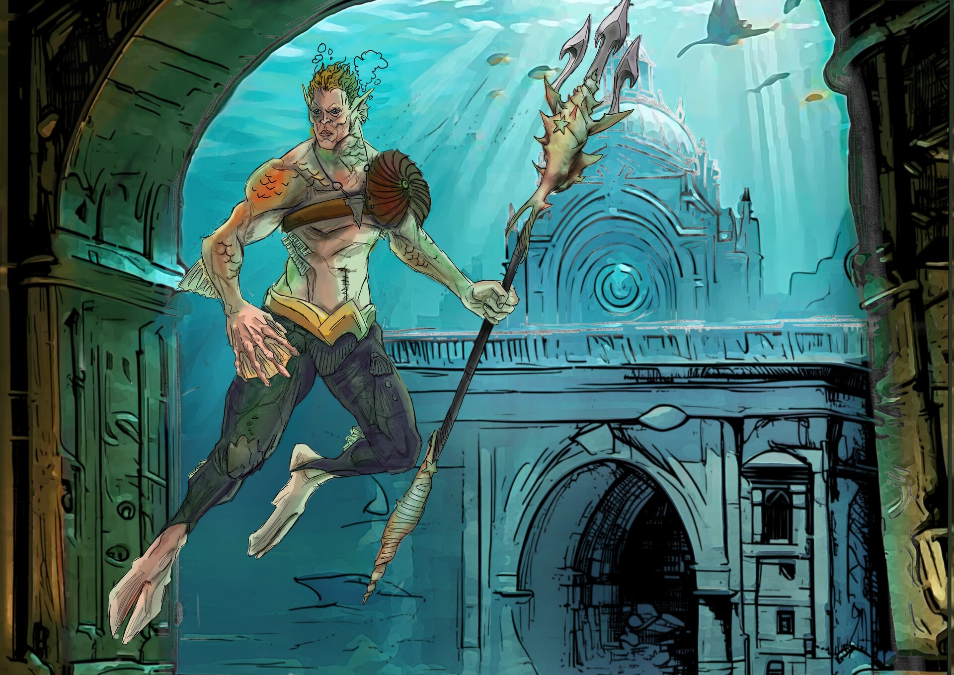 ArtStation - Aquaman - redesign Fan art