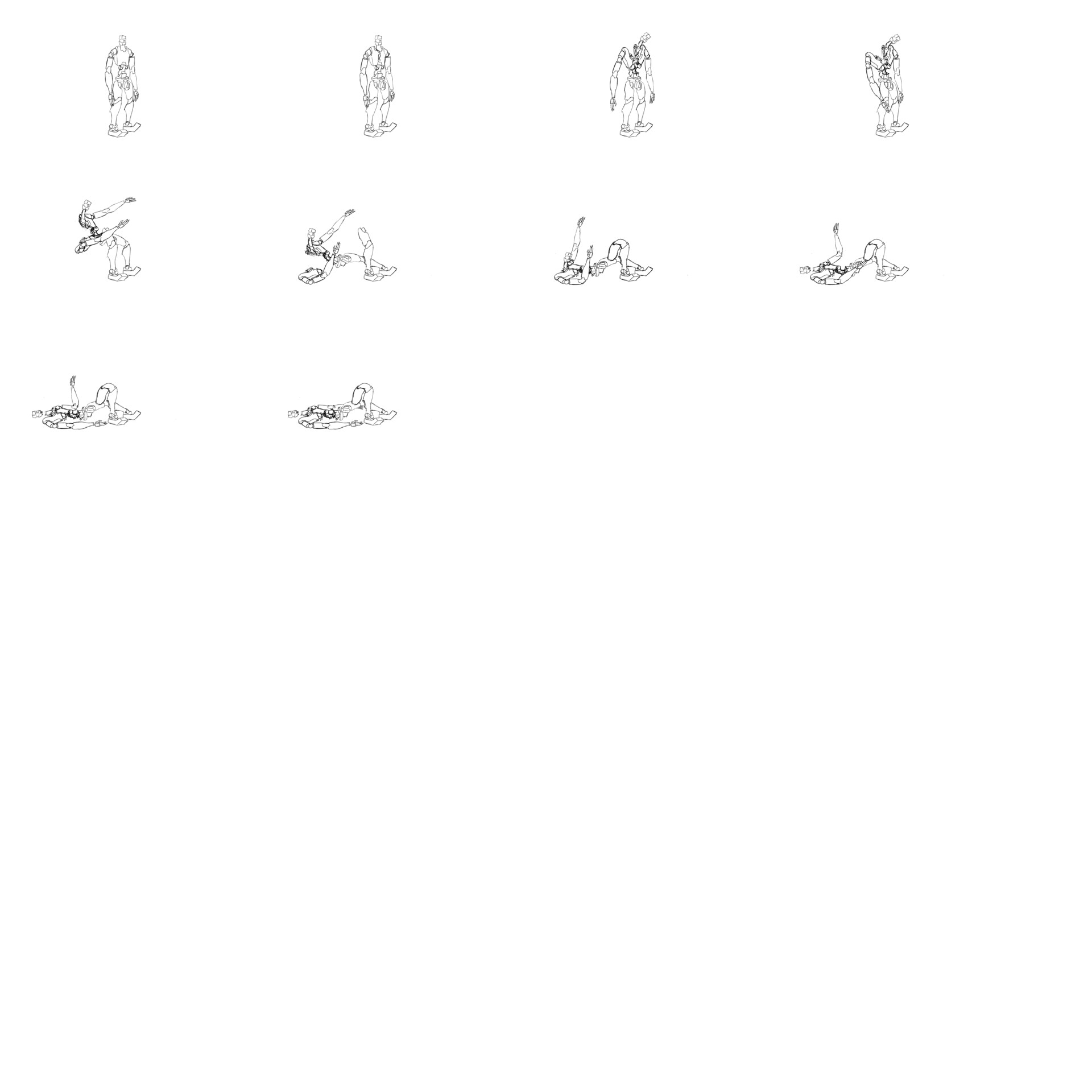 Ethan Hall - Mech Character Attack, Death, Power Up Animation Tests