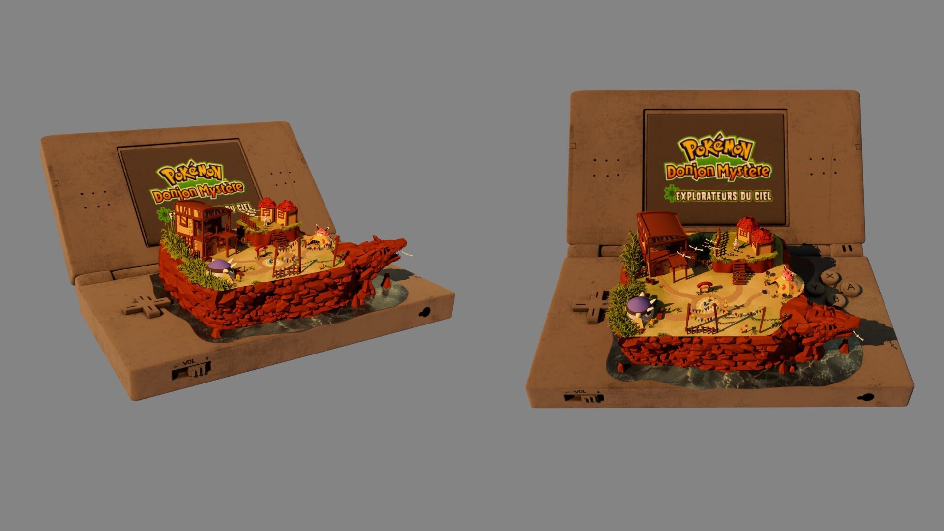 ArtStation - Projet Modélisation 3D inspiration Pokémon