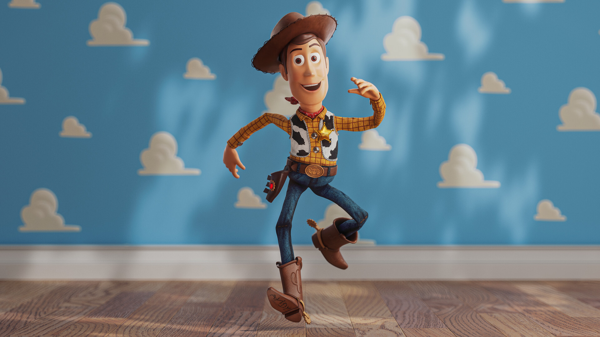 ArtStation - Realistic texturing of Woody Toy Story