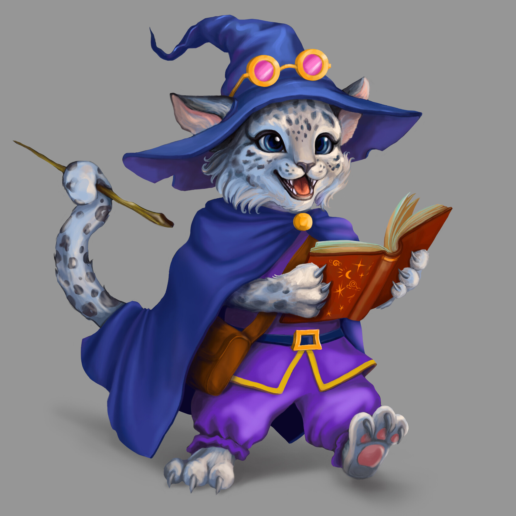 ArtStation - Young leopard wizard