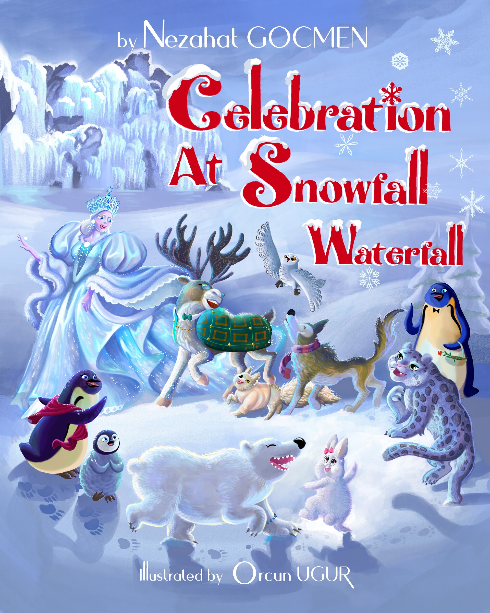 ArtStation - Celebration at snowfall waterfall
