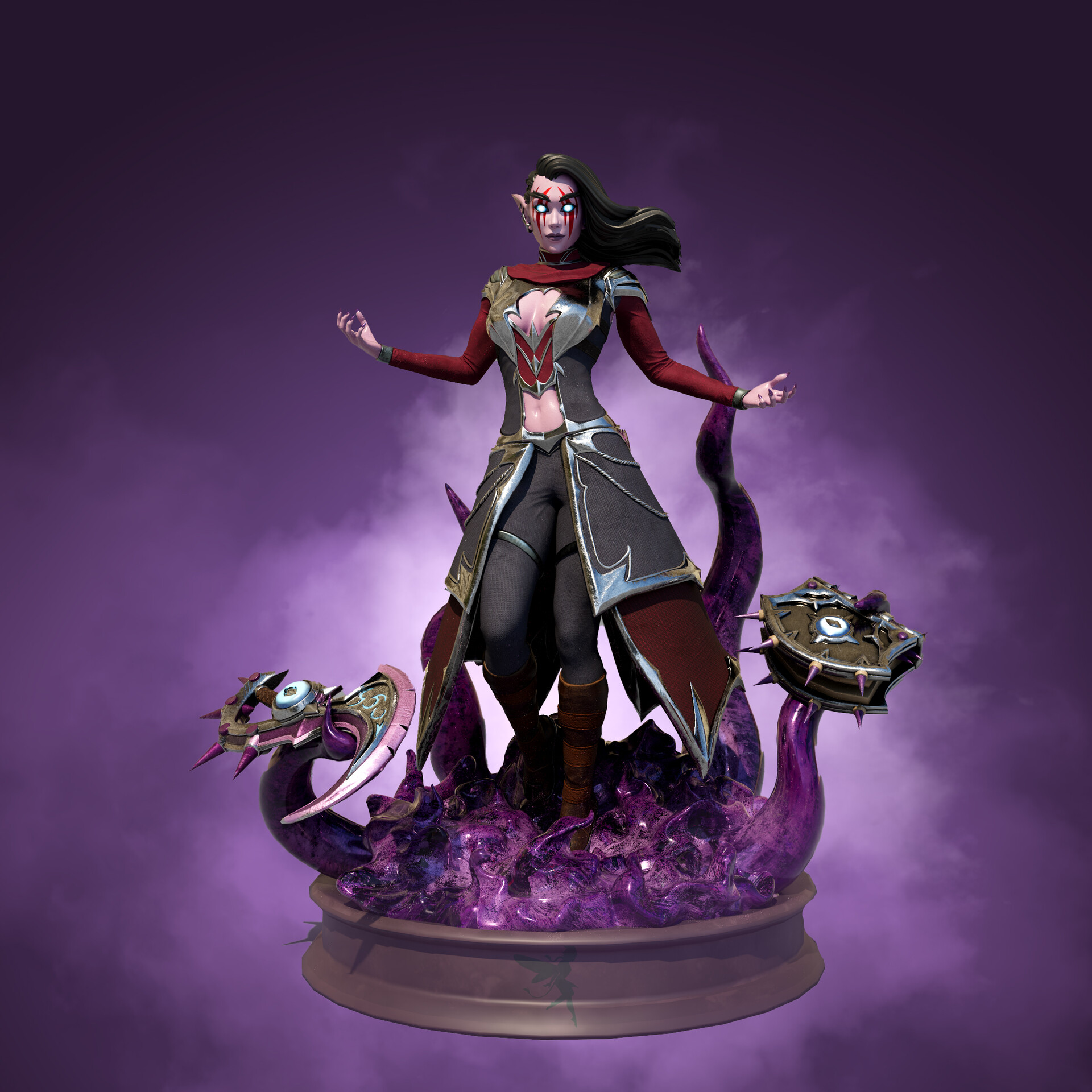 Anastasia - Night elf fanart sculpt
