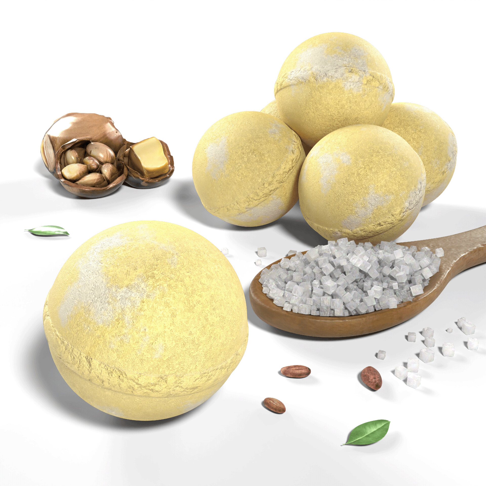 Kenneth Cabacungan - CocoGlow Bath Bombs - Product Renders and Animation