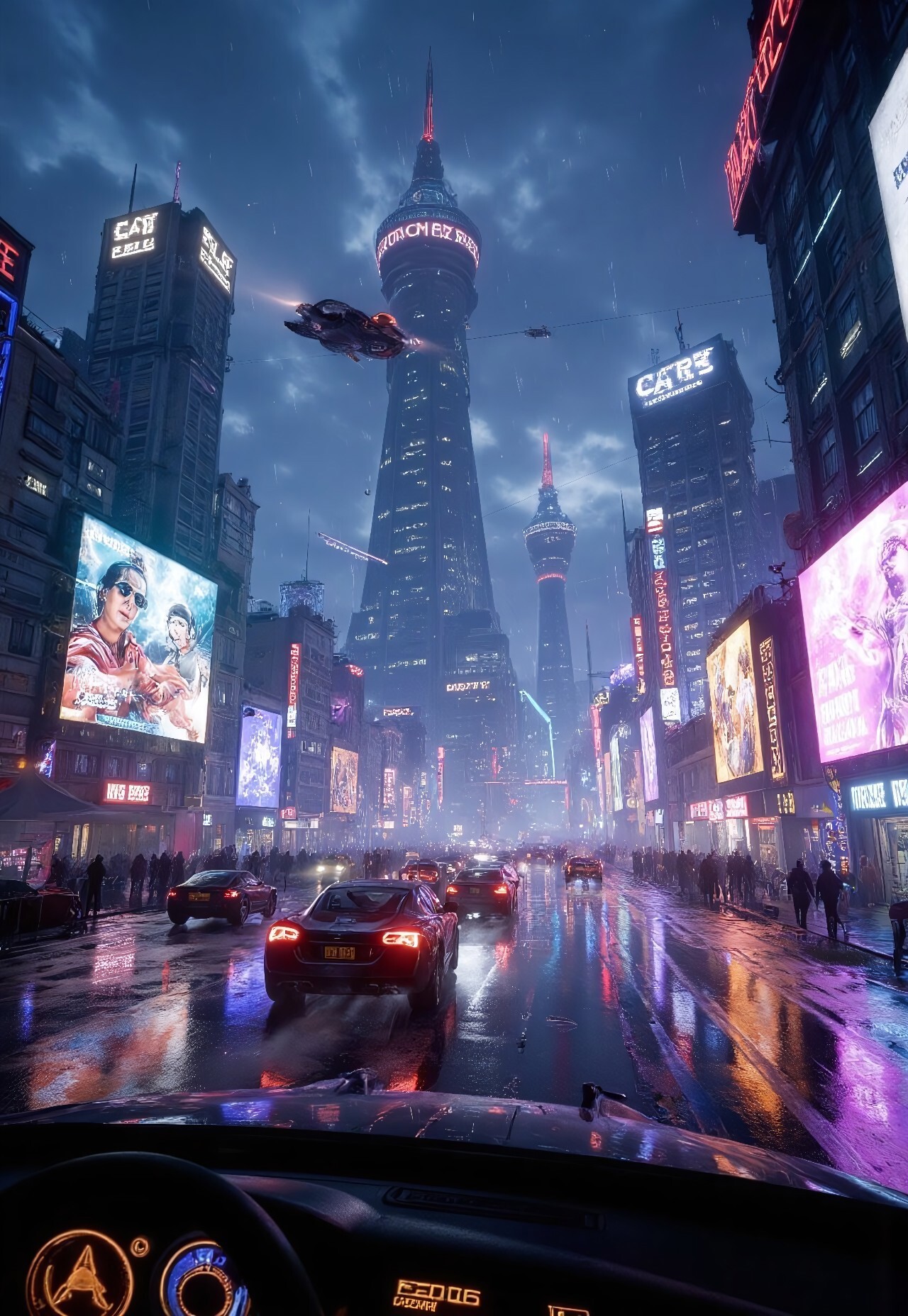 ArtStation - A vibrant cyberpunk cityscape showcasing futuristic ...
