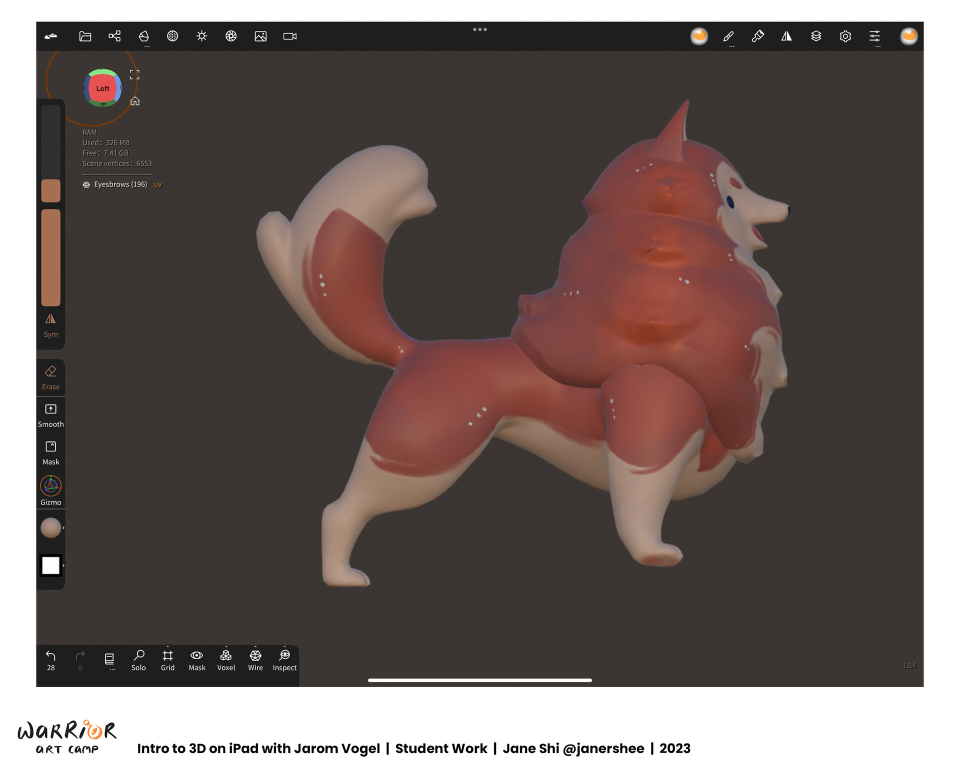 Warrior Art Camp - Jane Shi | Intro to 3D on iPad with Jarom Vogel (Oct ...