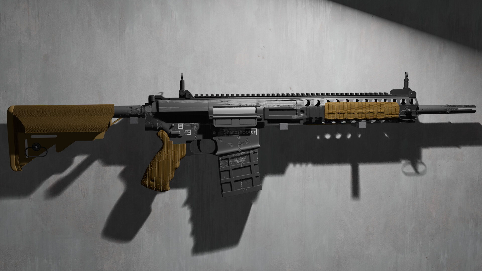 ArtStation - Assault Rifle Hard Surface Model - Blender