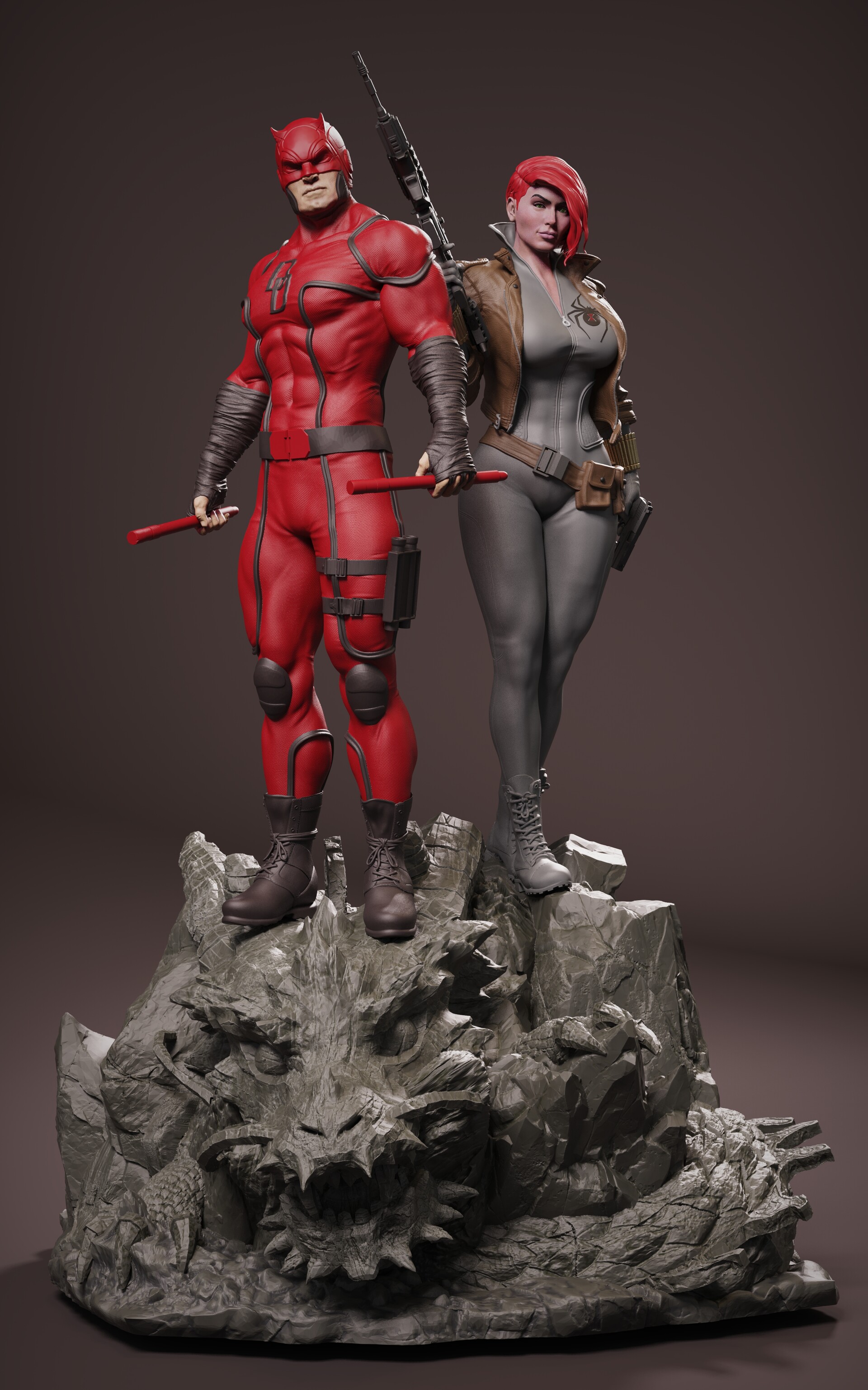 ArtStation - Daredevil and Black Window 90s
