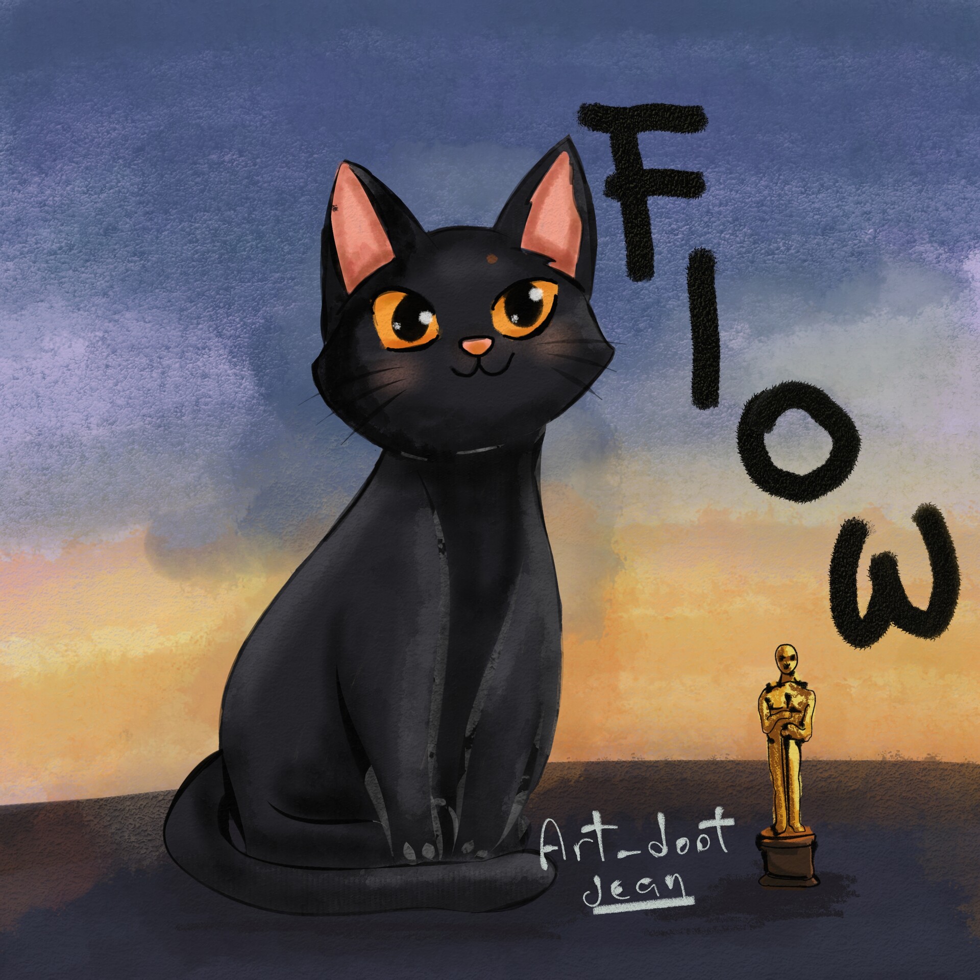 ArtStation - Fanart cat from Flow movie 🔥 commission open