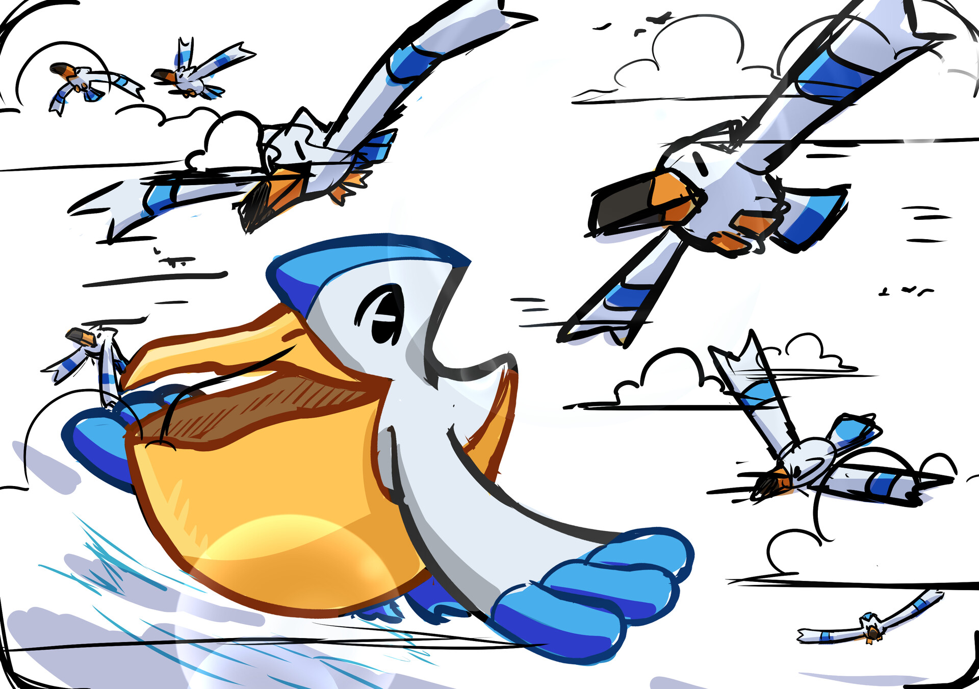 Nabuco 88 - Pelipper and Wingull (Pokemon)