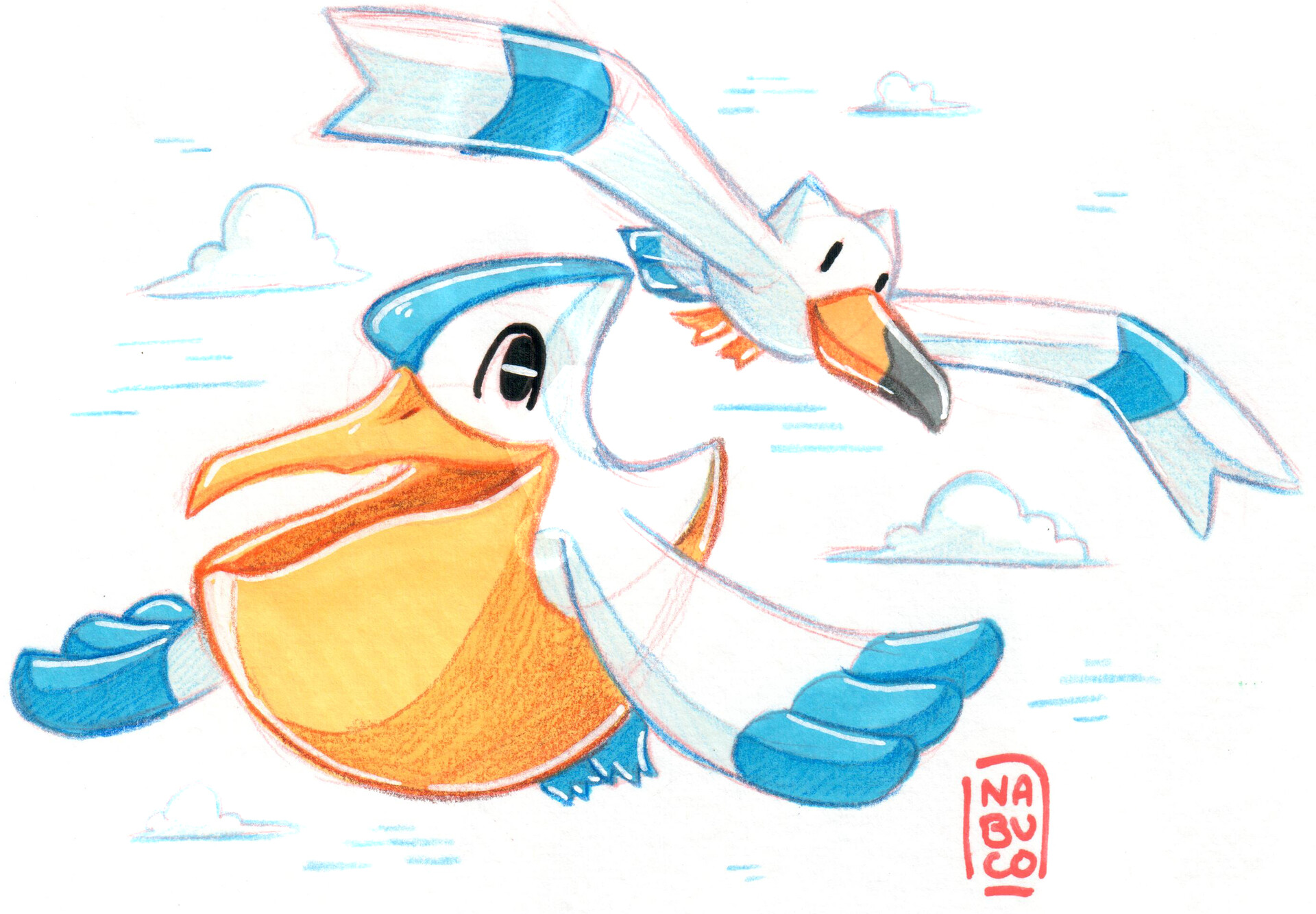 Nabuco 88 - Pelipper and Wingull (Pokemon)