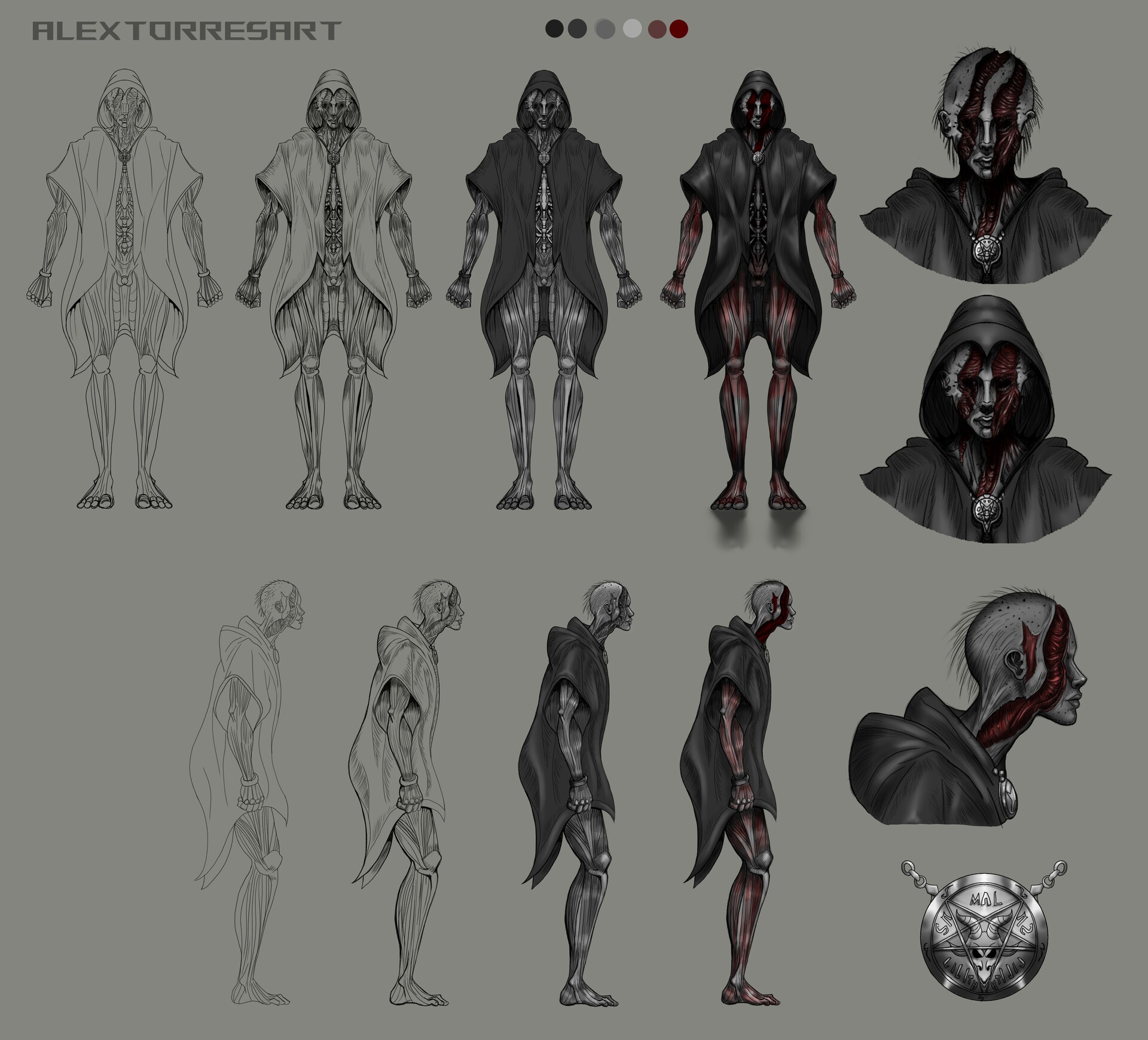 ArtStation - Cult Demon of Sodoma - Original Character sheet