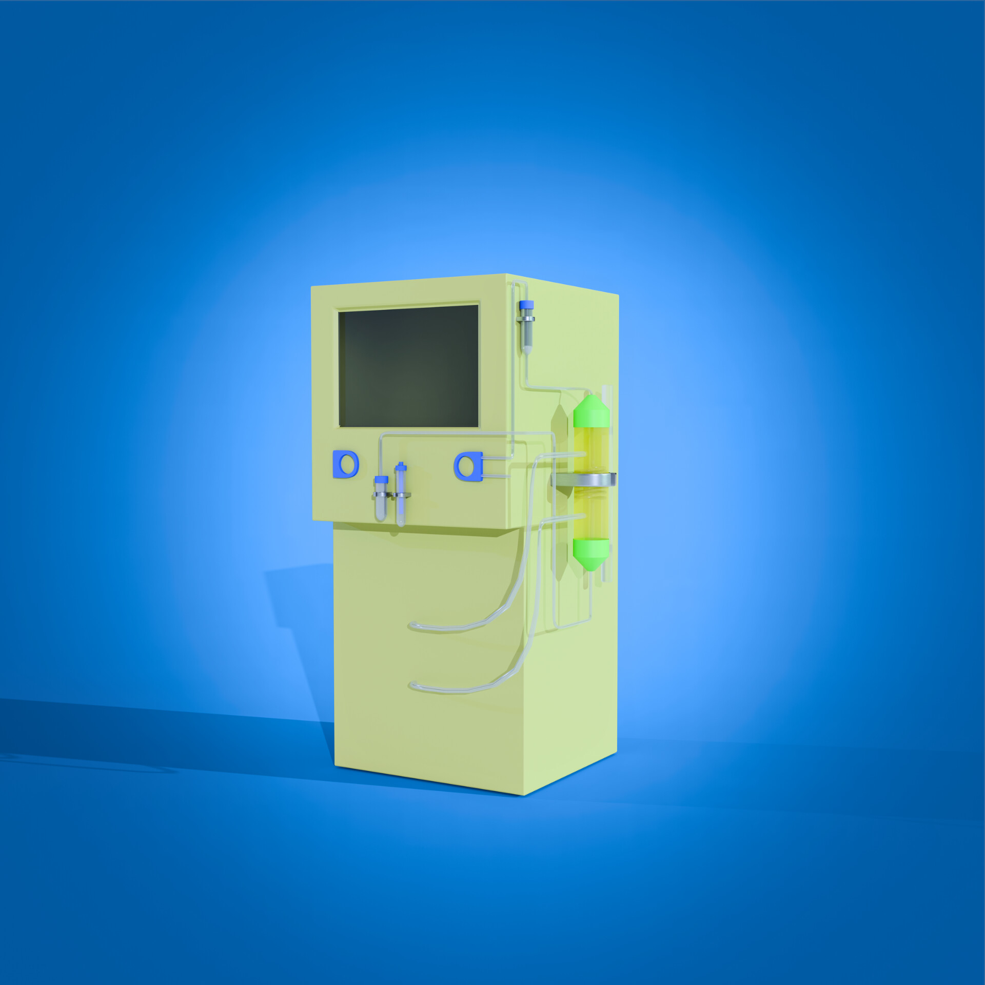 ArtStation - Medical Hemodialysis Machine 3D Model