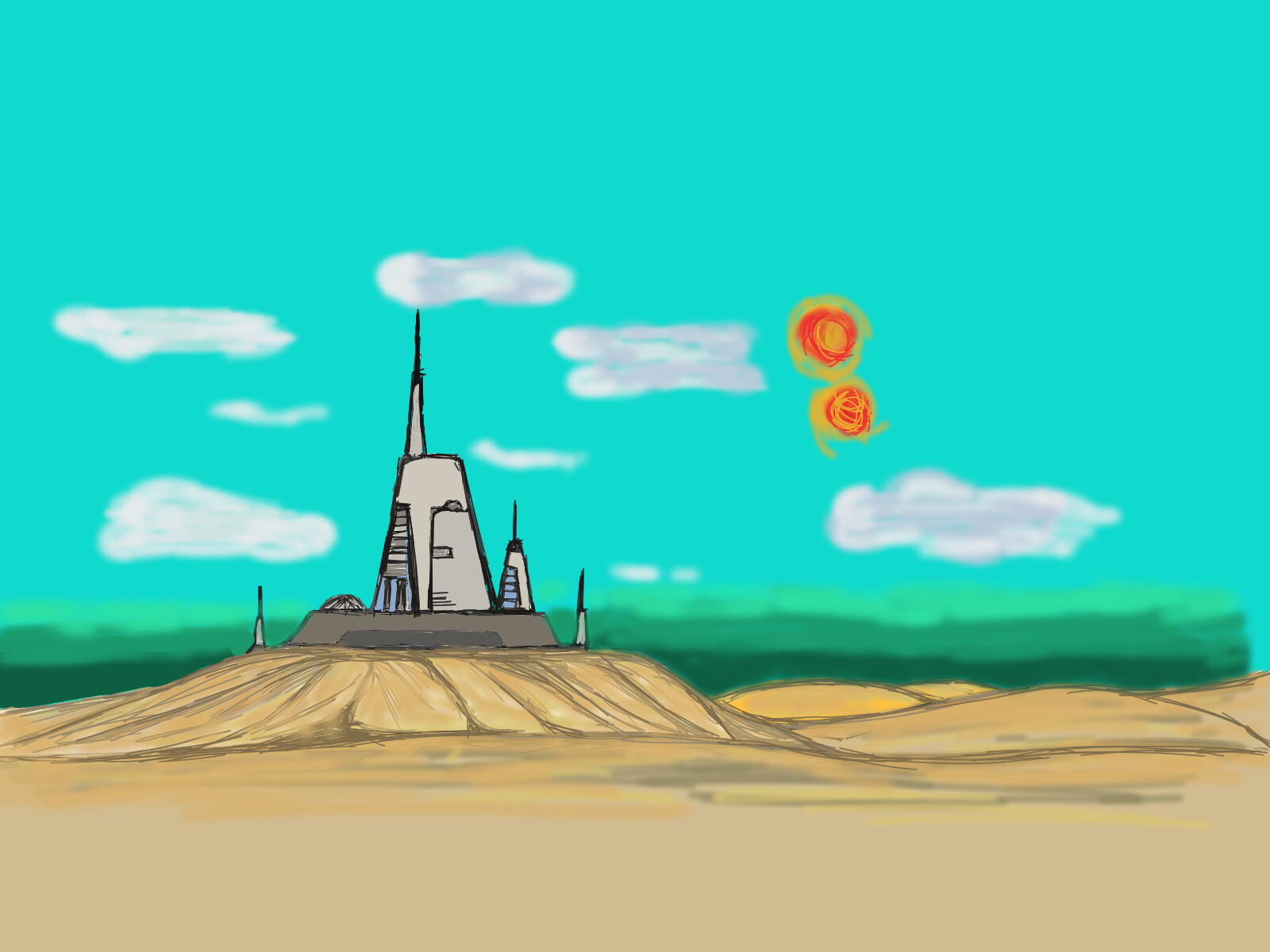 ArtStation - Distant Planet landscape