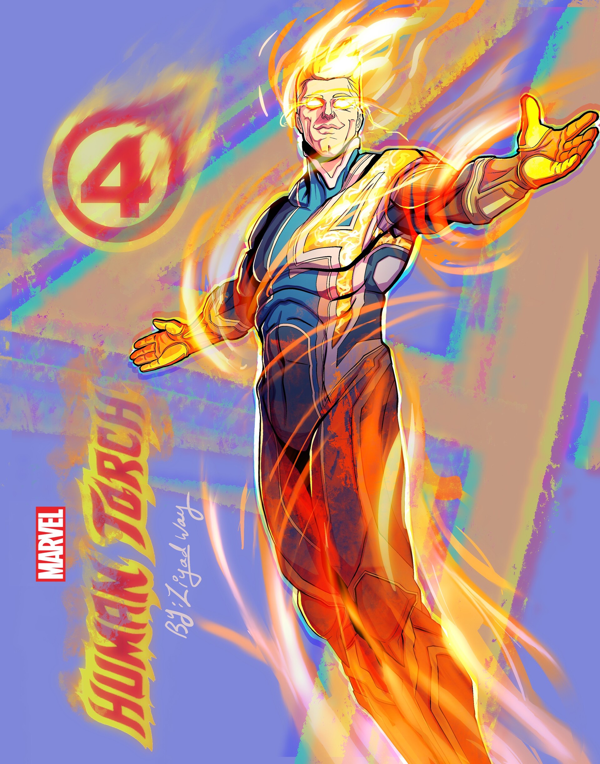 ArtStation - Human torch fan concept art
