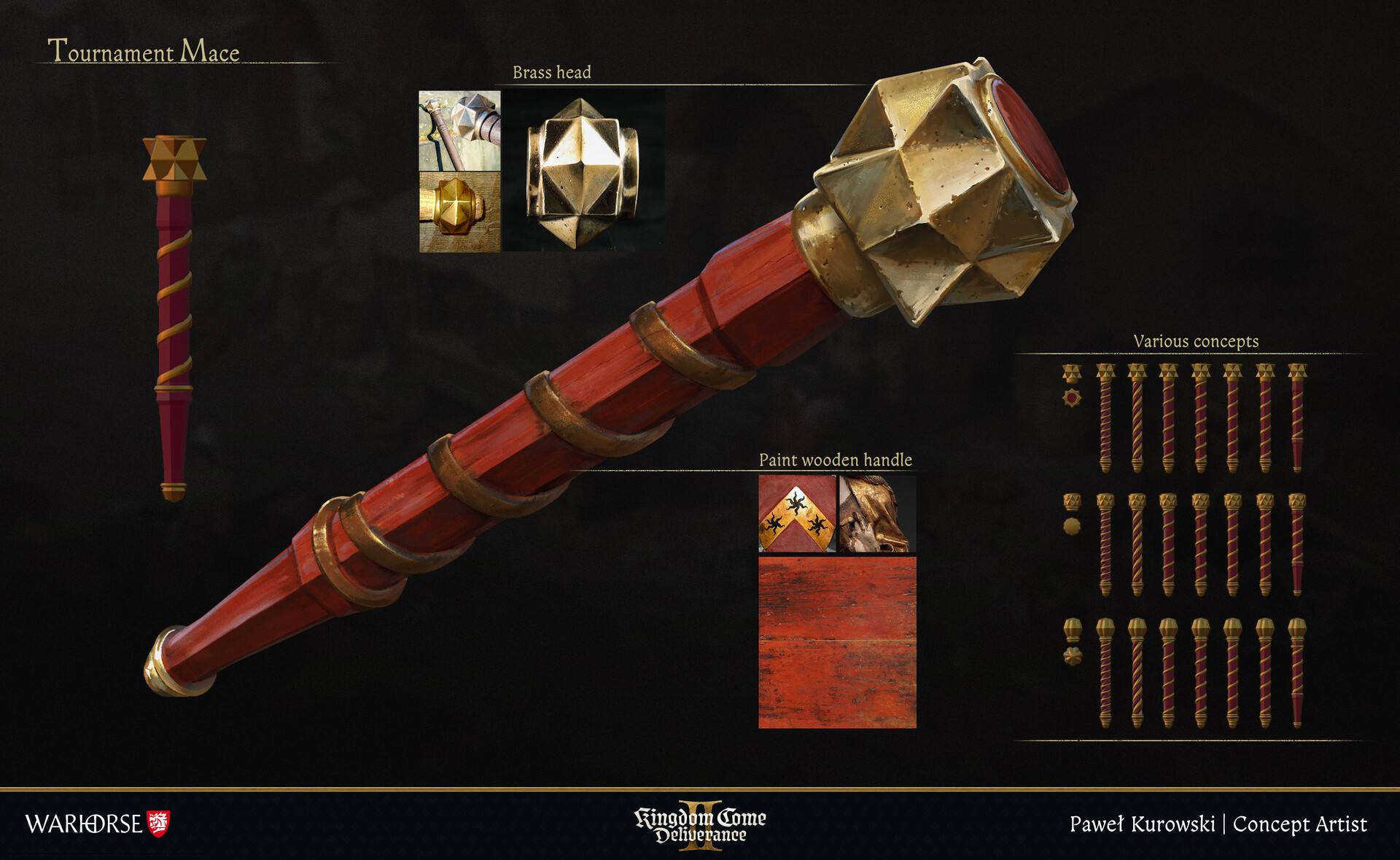 Pawel Kurowski - Kingdom Come: Deliverance II - Weapons maces concept art