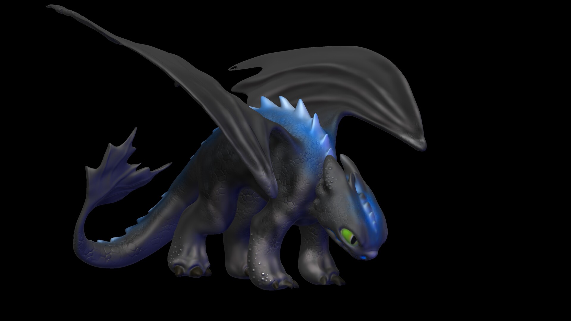 ArtStation - Angry Blue Toothless