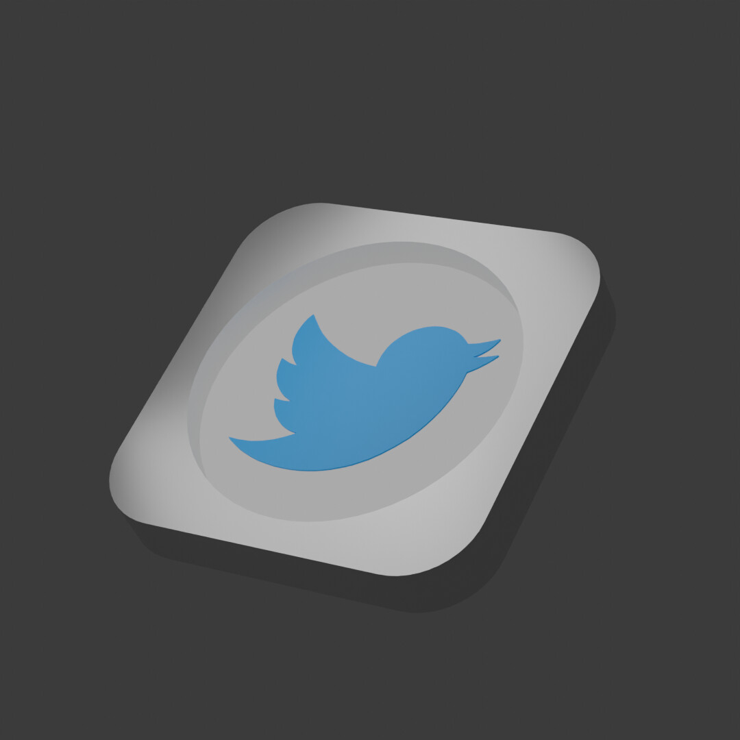 ArtStation - Twitter 3D Icon