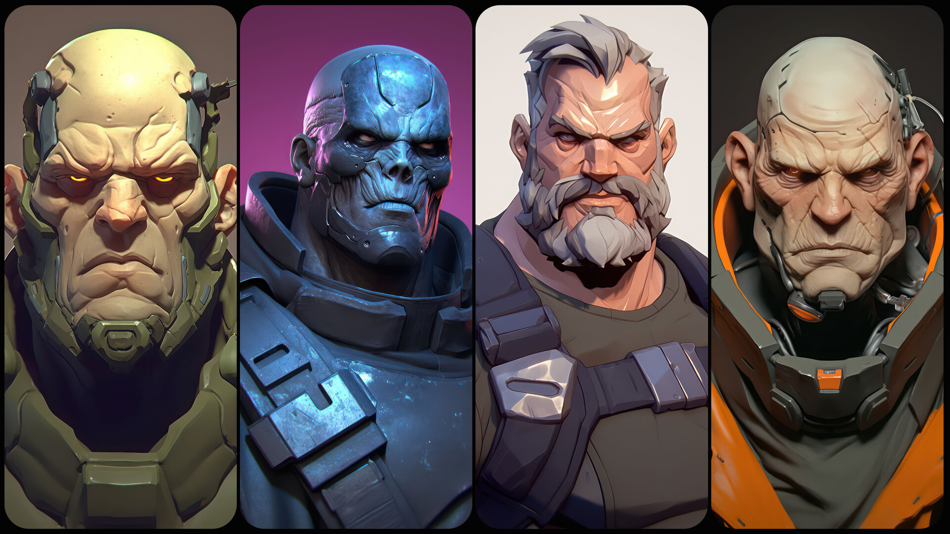 Ferial Studio - 🔹240 Superhero - Head Model Reference Image Pack v.88 |4K|