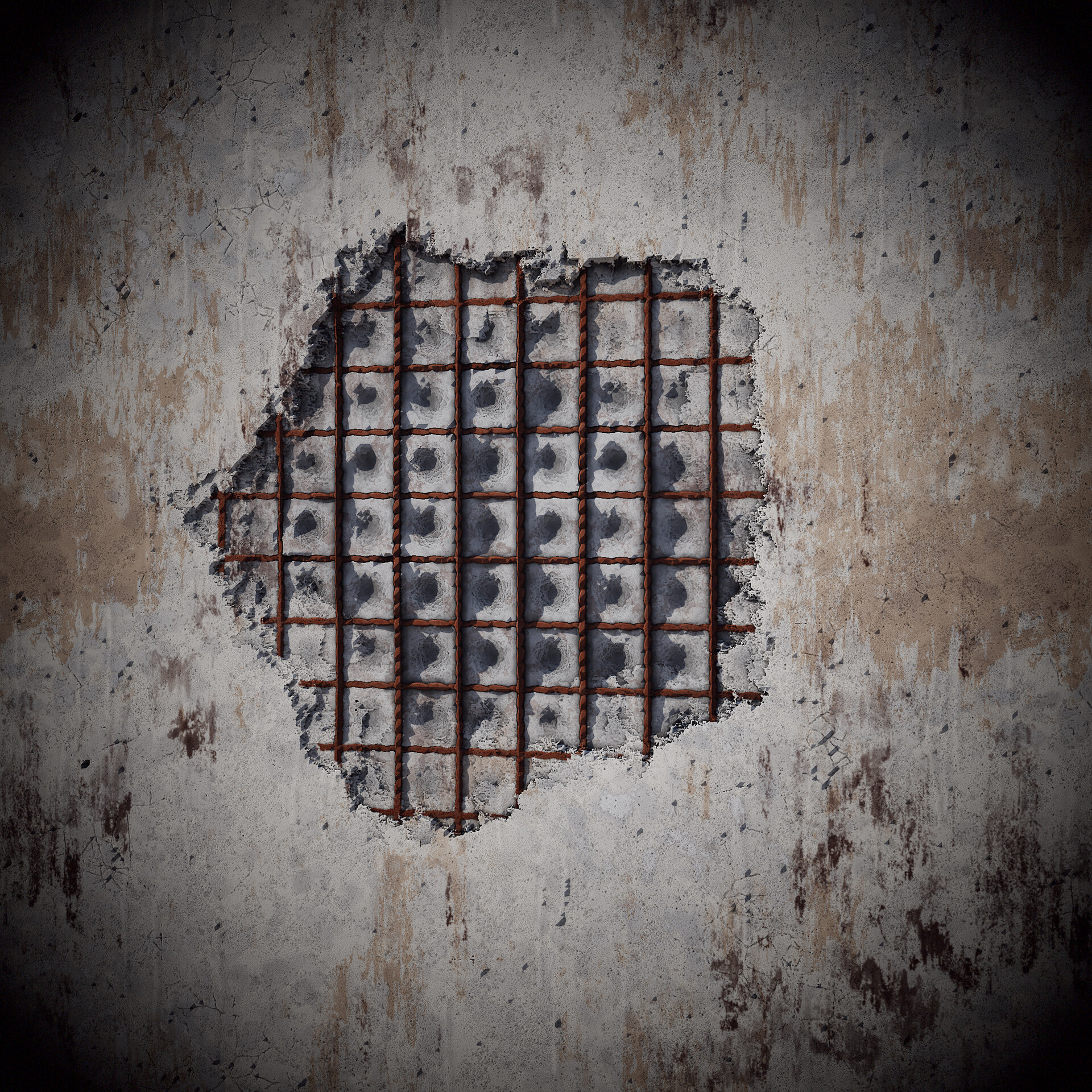 Damaged Concrete Wall | Tile Texture - Download Free 3D model by ...