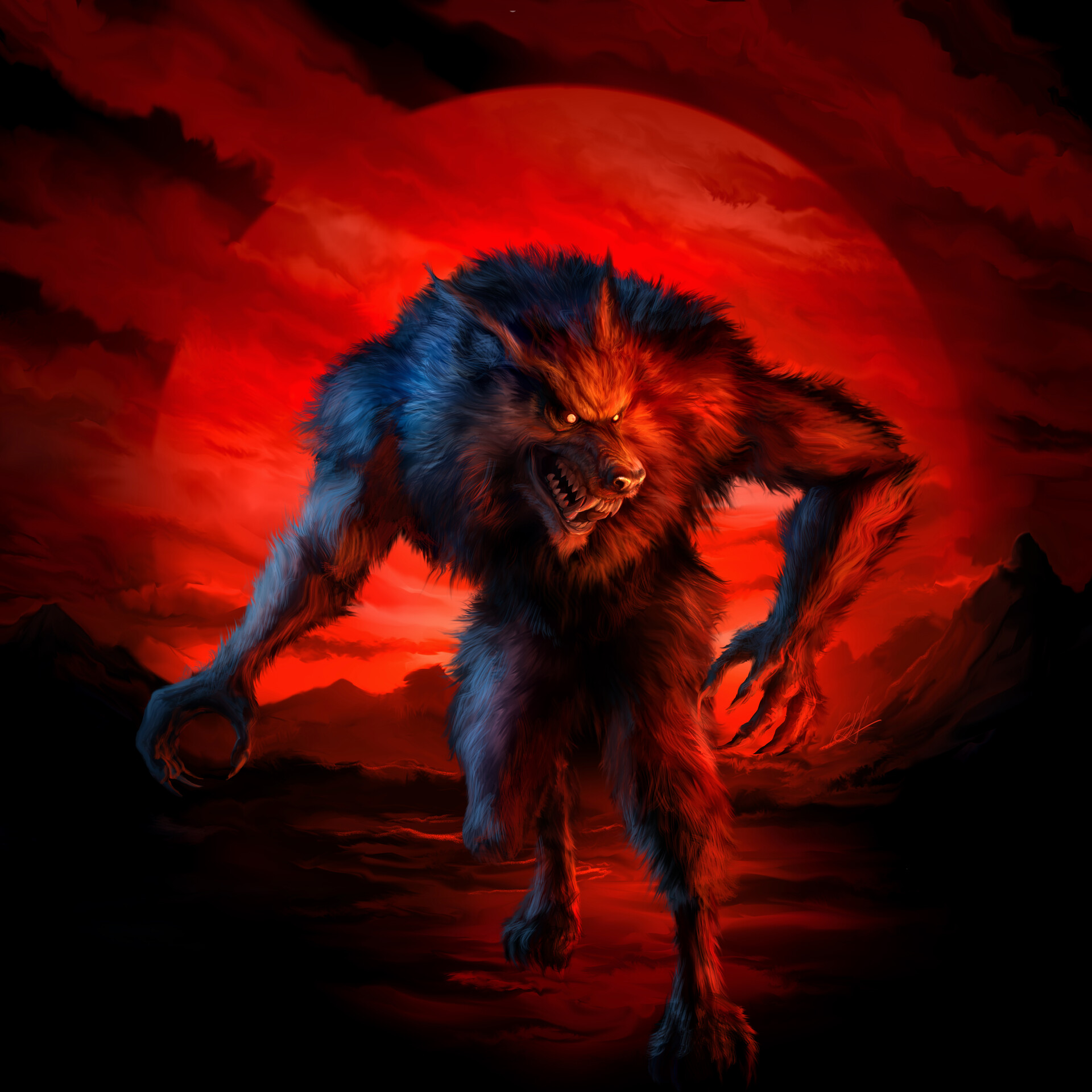 ArtStation - Werewolf t-shirt design